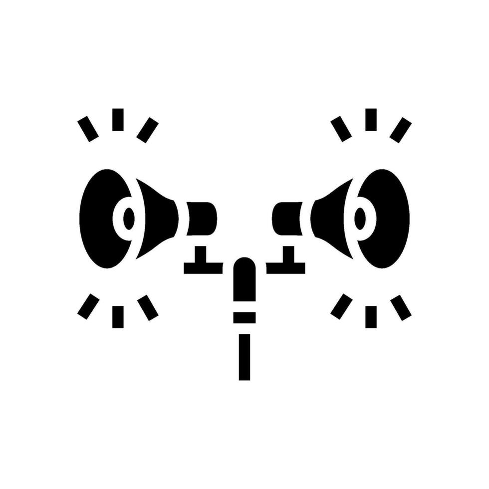 emergency siren alert glyph icon vector illustration 26819526 Vector ...