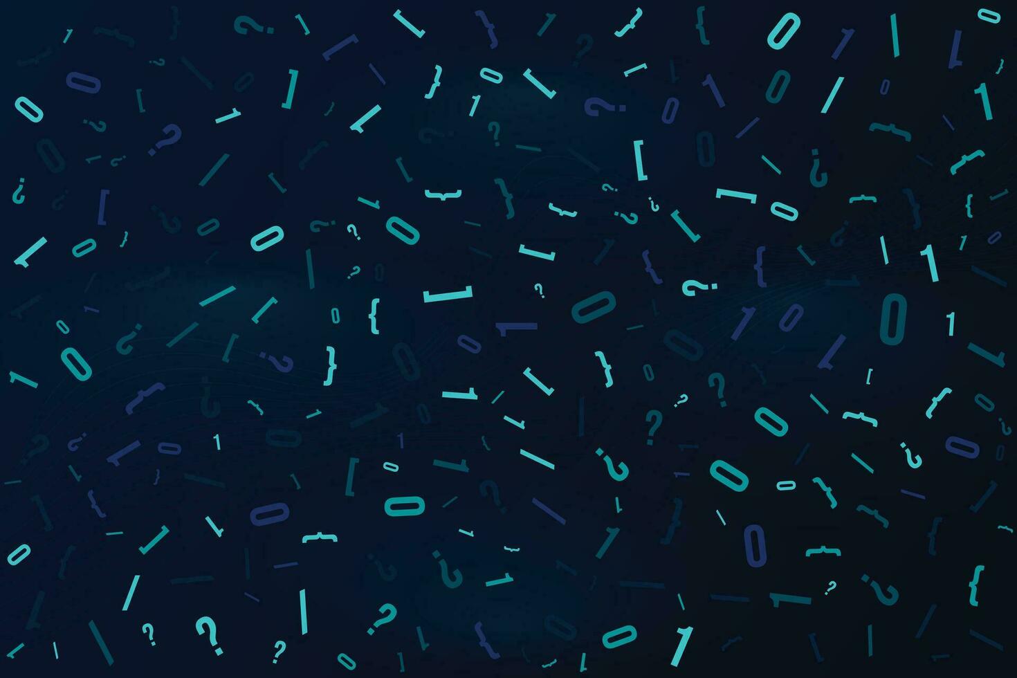 Binary number blockchain random pattern on dark blue gradient ...