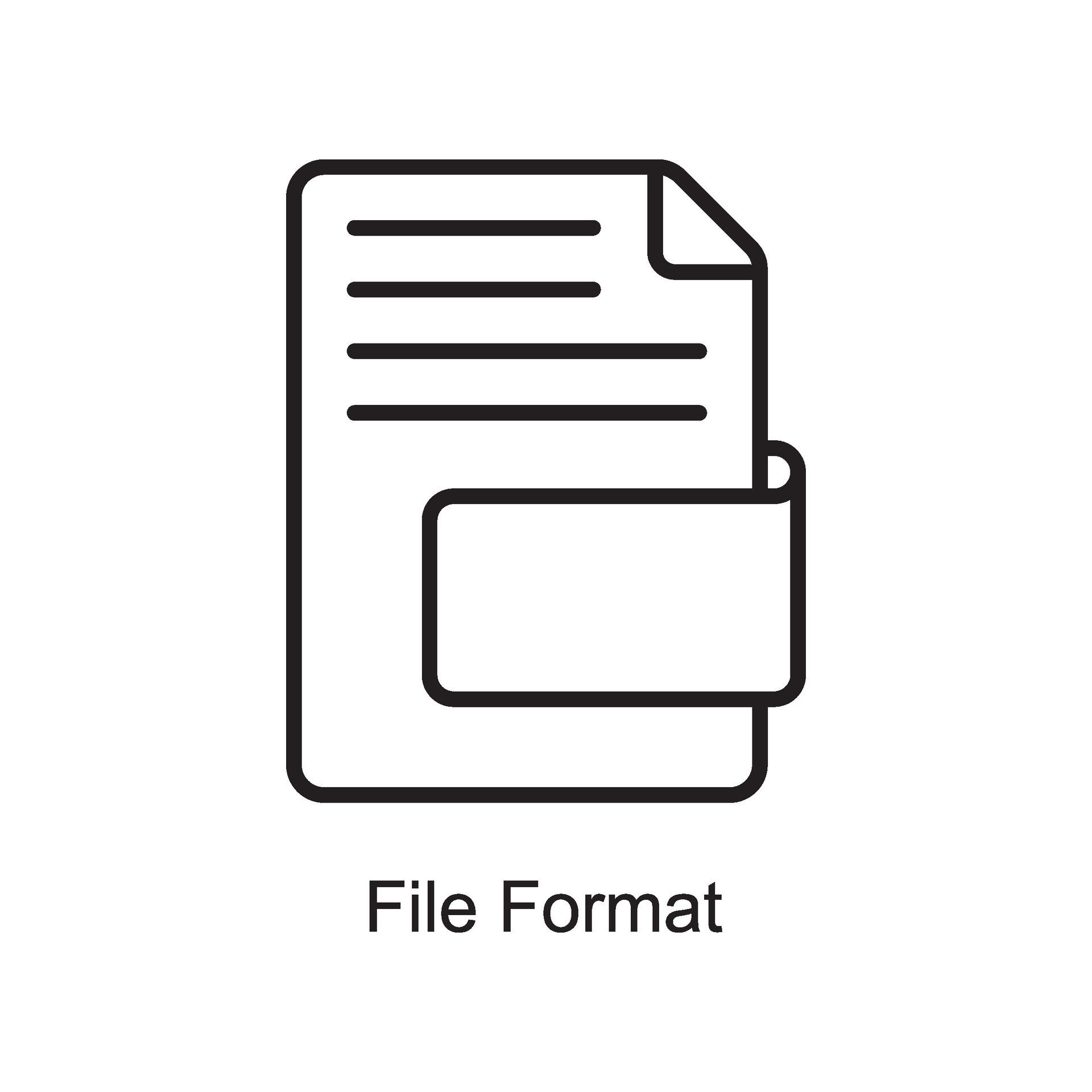File Format vector outline Icon Design illustration. Art and Crafts ... File Format vector outline Icon Design illustration. Art and Crafts ...