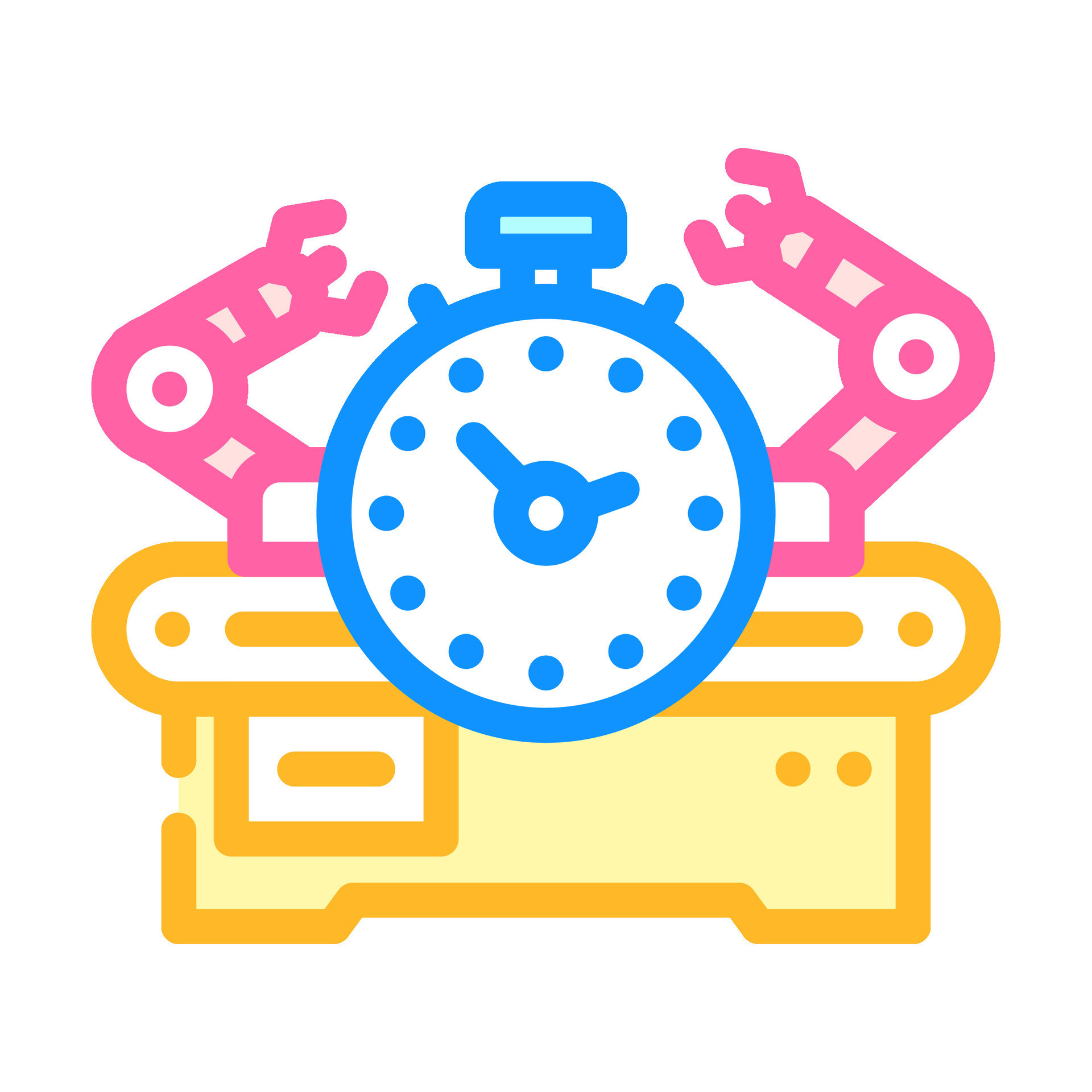 Workflow Optimization Manufacturing Engineer Color Icon Vector