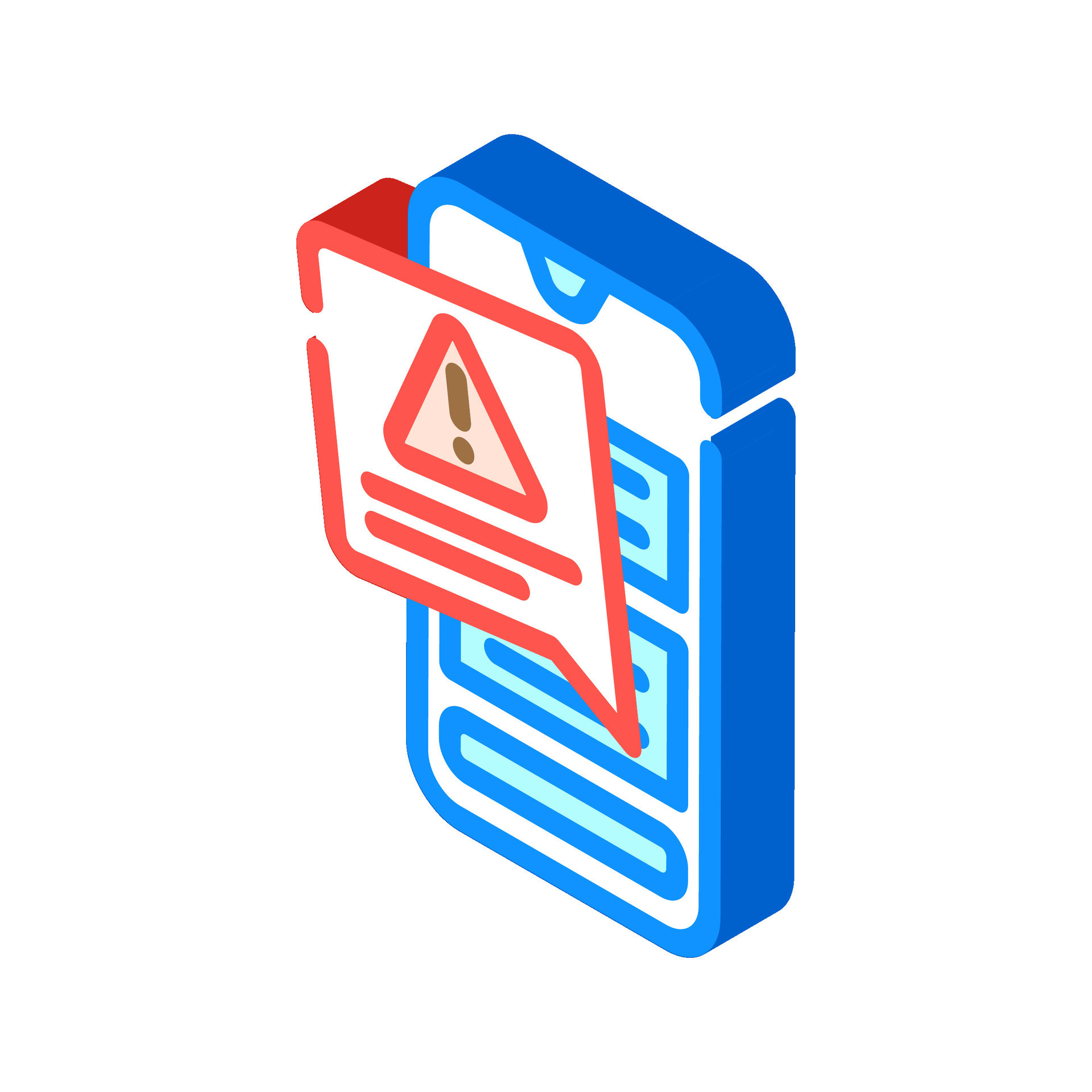 alert message isometric icon vector illustration 26825213 Vector Art at ...