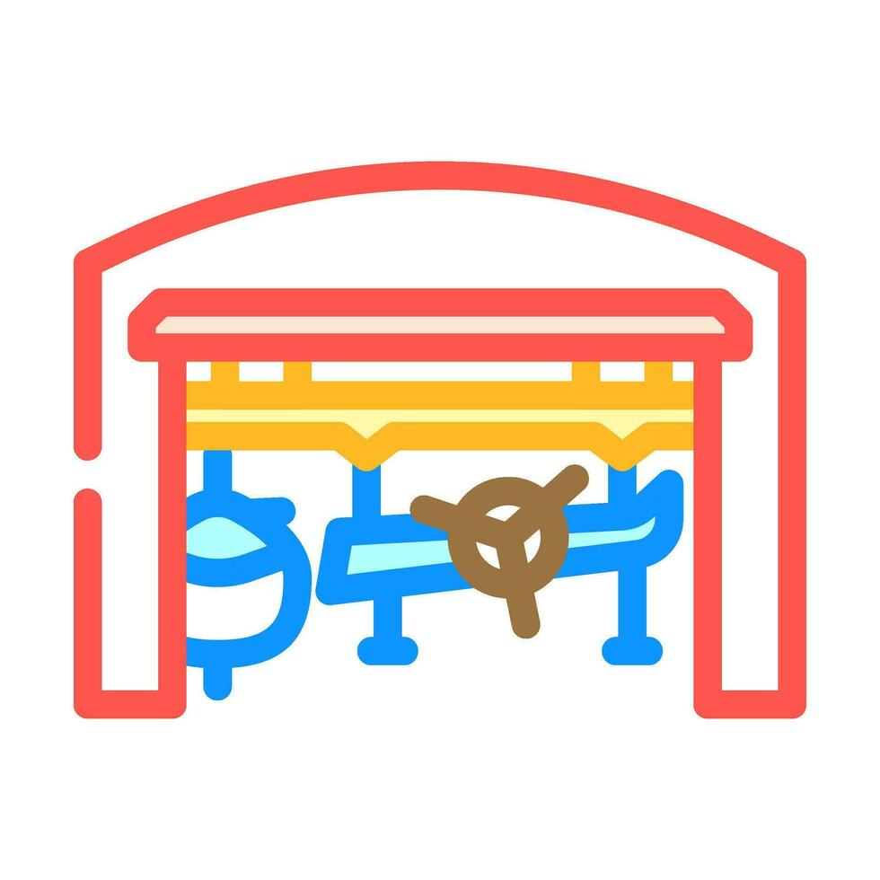 aerospace manufacturing aeronautical engineer color icon vector ...