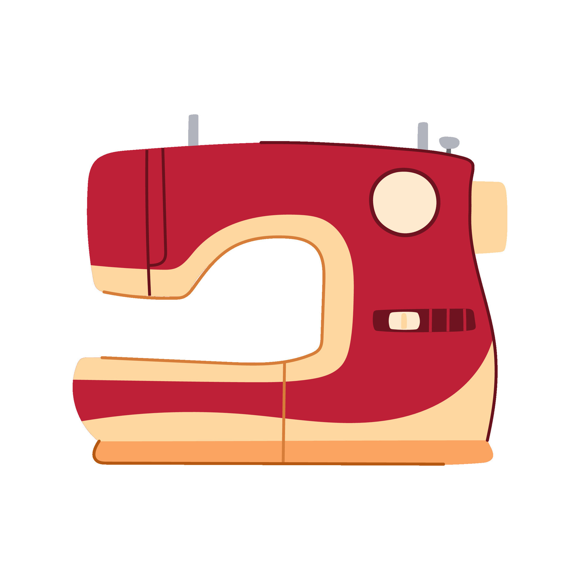 Needle Sew Machine Cartoon Vector Illustration 26826133 Vector Art At