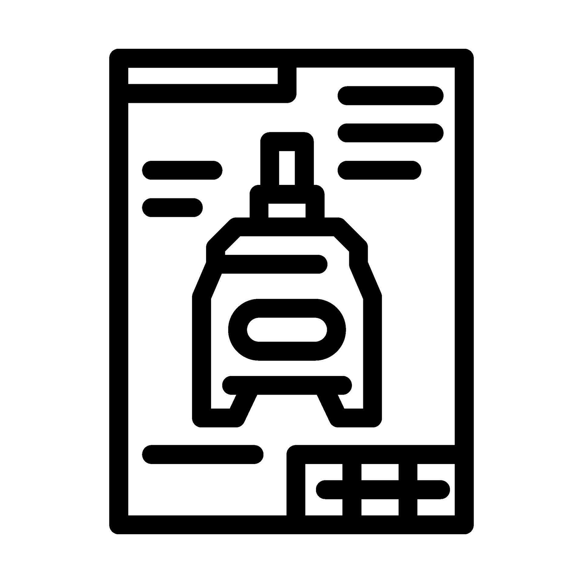 blueprint drafting mechanical engineer line icon vector illustration ...