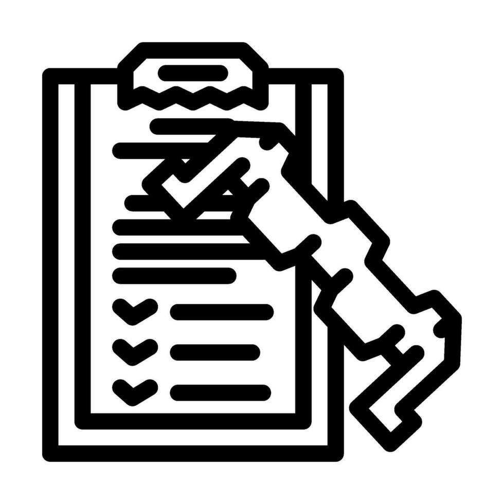 product testing mechanical engineer line icon vector illustration ...