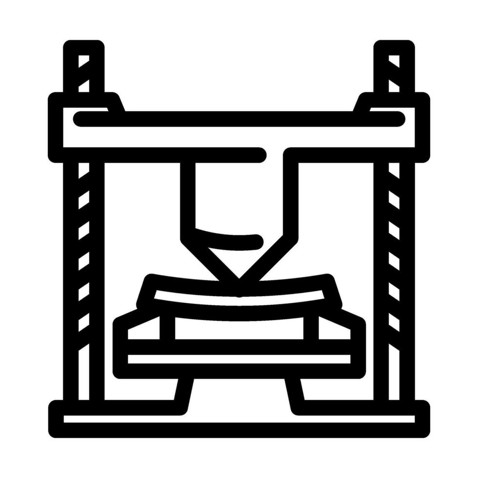 materials testing mechanical engineer line icon vector illustration ...
