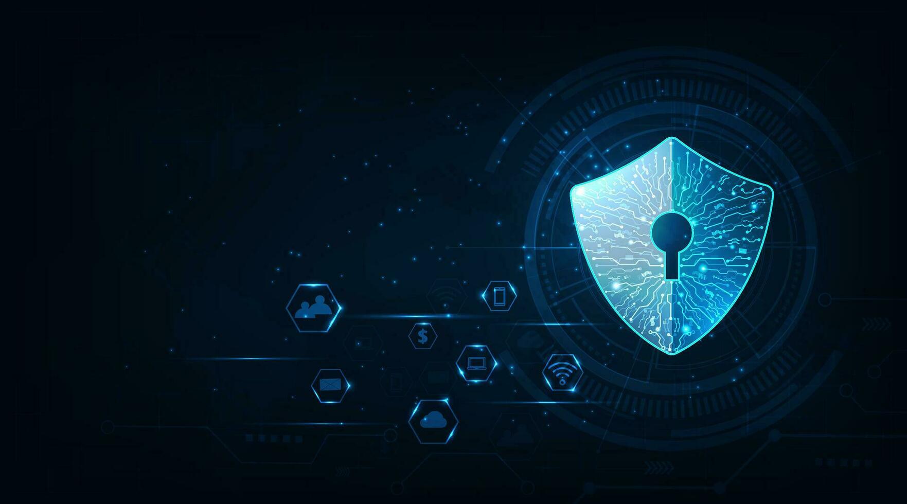 Cyber security for data in computer. 26827678 Vector Art at Vecteezy