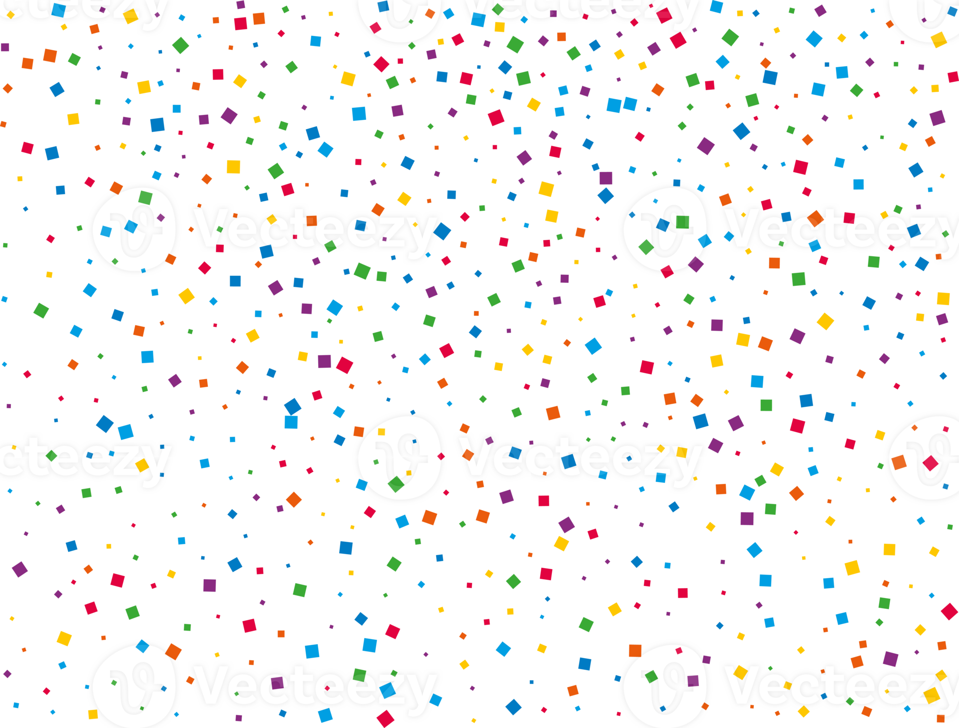 Carnival Confetti. Masquerade Border with Falling Rainbow Square ...