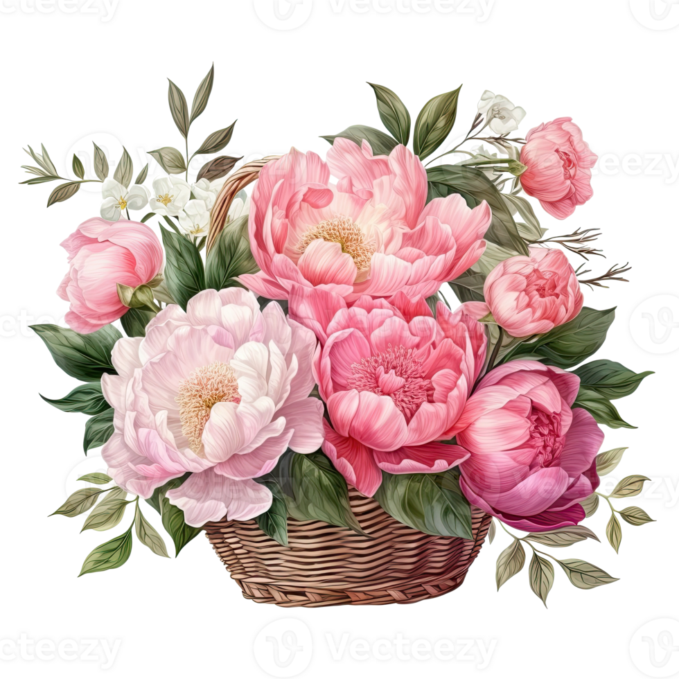 Watercolor peony flower bouquet 26829286 PNG Watercolor peony flower bouquet 26829286 PNG
