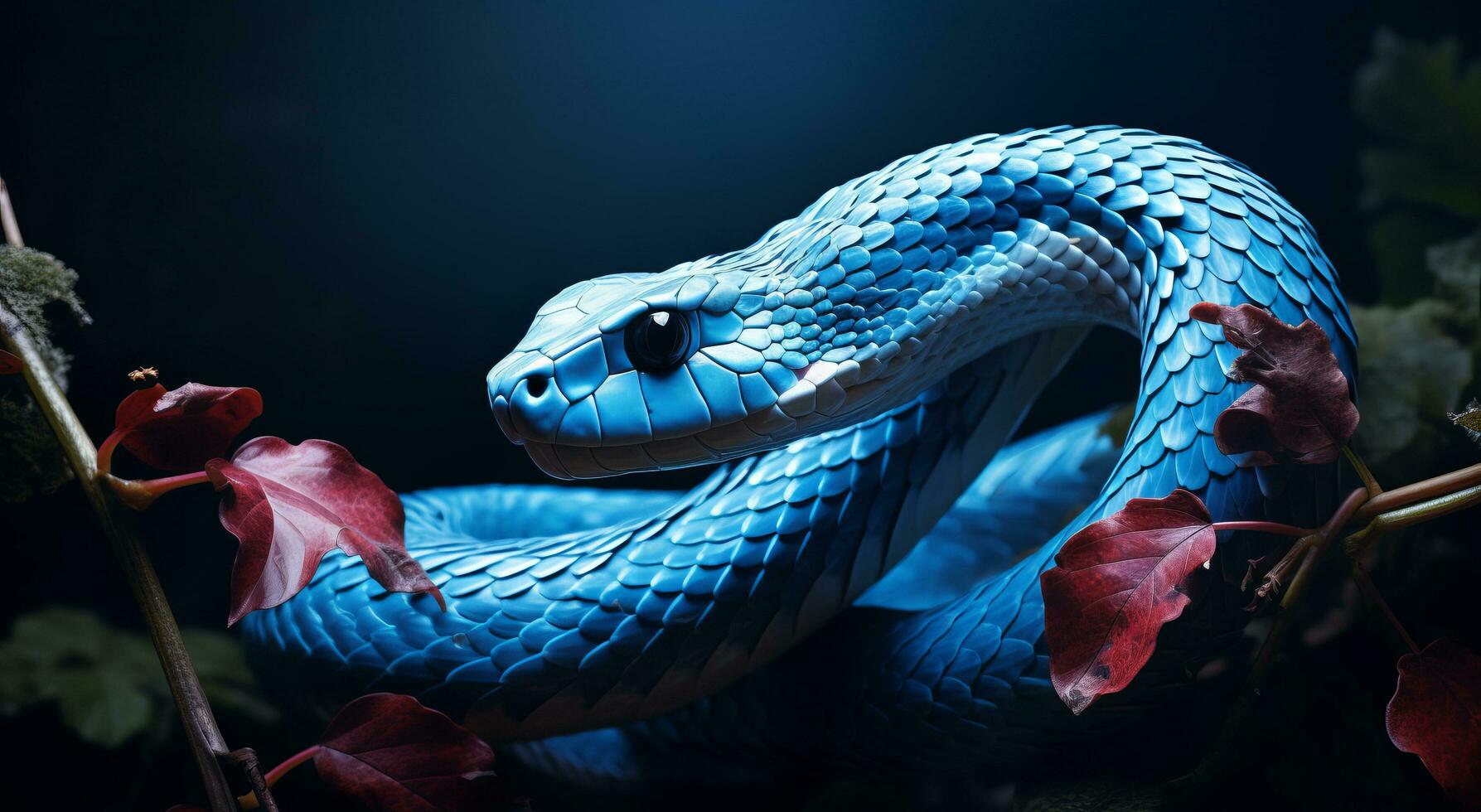 Blue Snake Hd Wallpaper