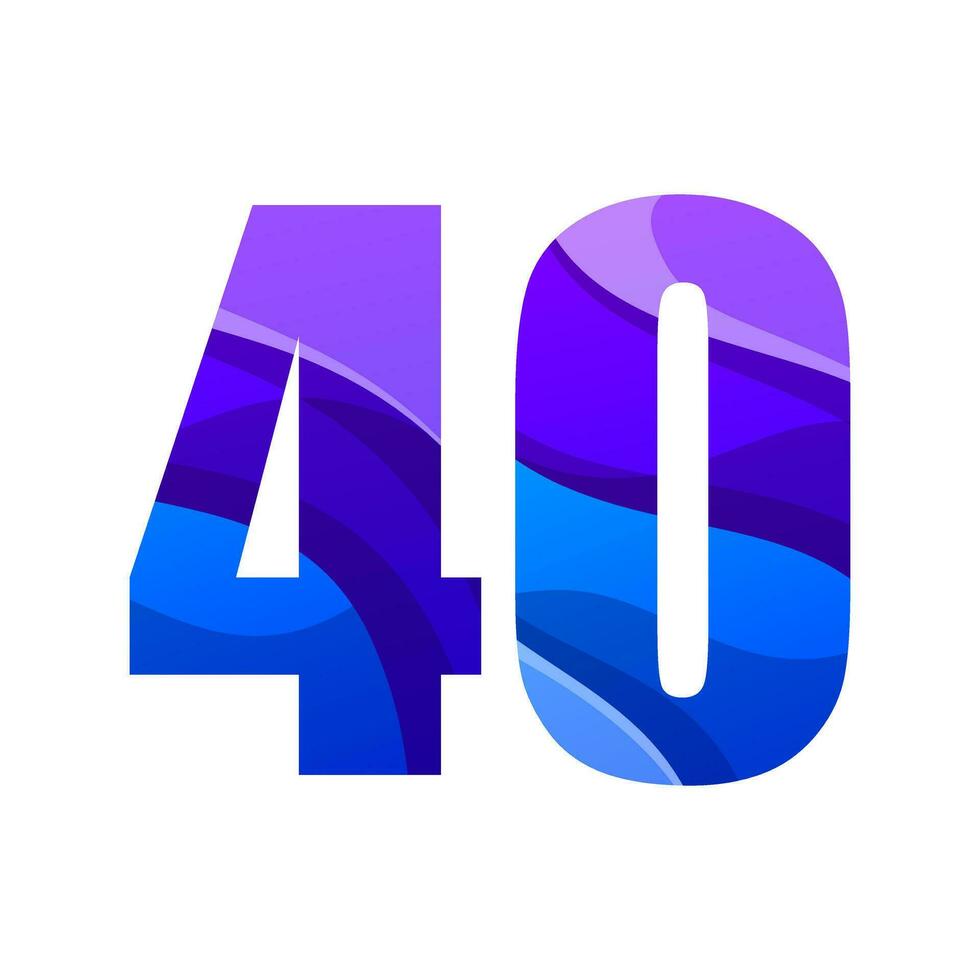 vector number 40 colorful gradient design 26831758 Vector Art at Vecteezy