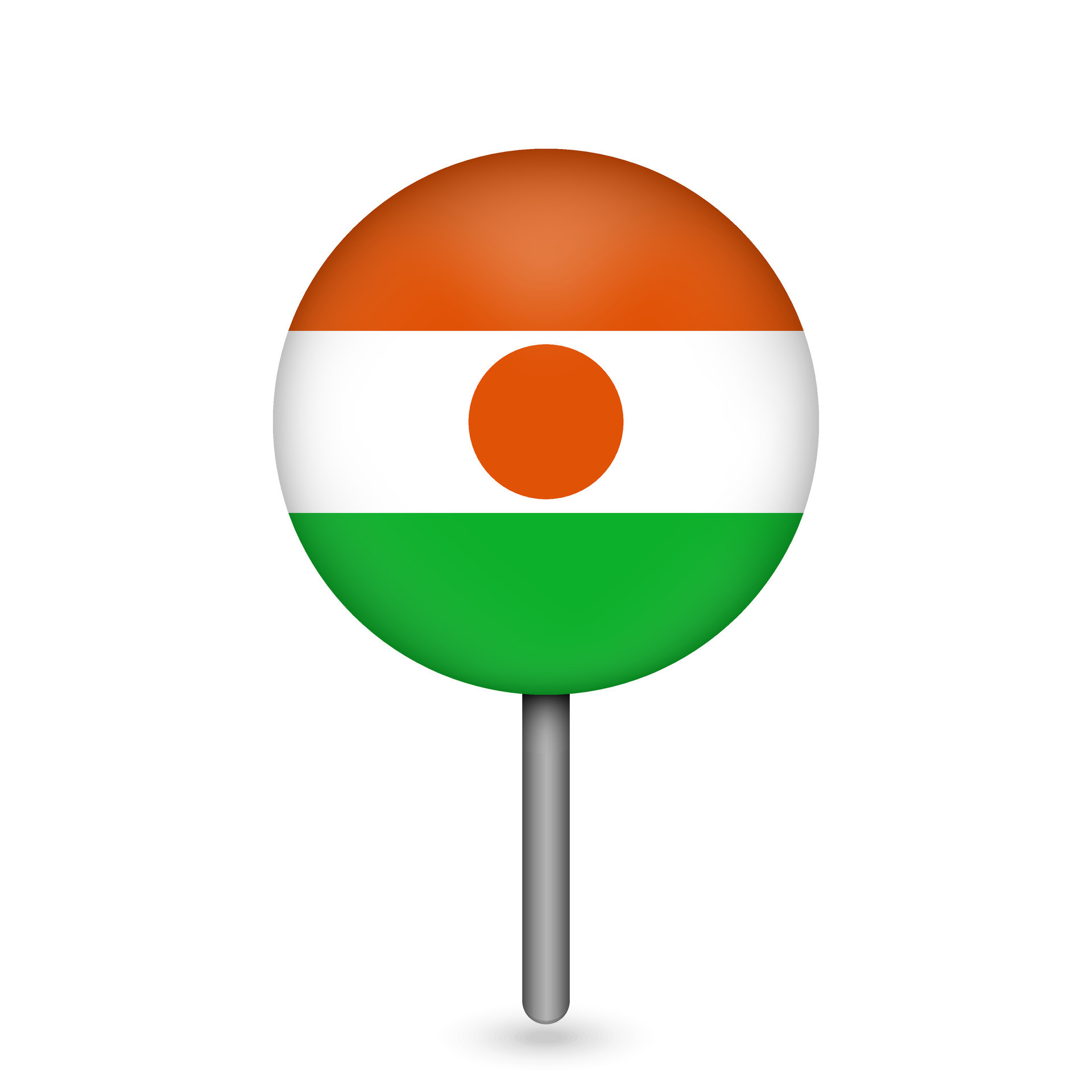 Map pointer with contry Niger. Niger flag. Vector illustration ...