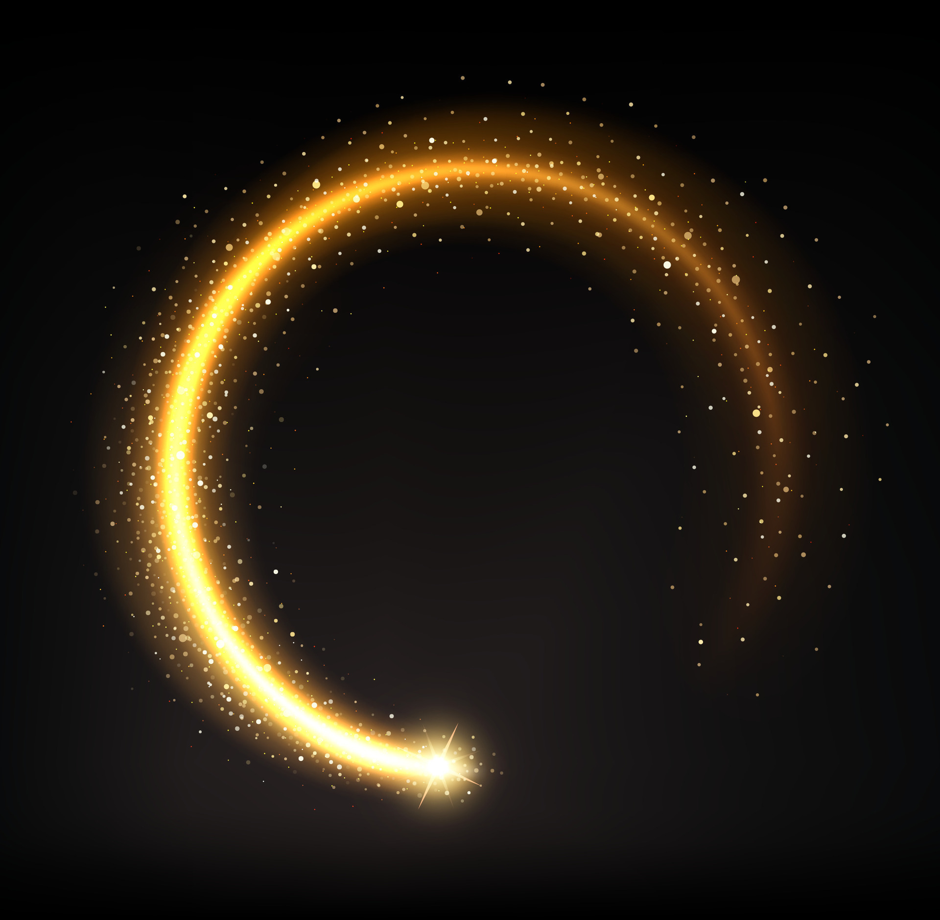 Golden sparkle circle light or gold glitter glow 26836491 Vector Art at Vecteezy