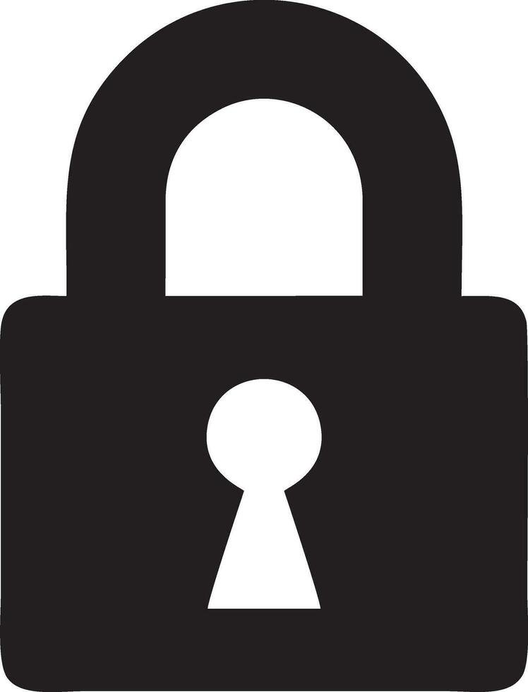Lock Security Icon Symbol Vector Image Illustration Of The Key Secure