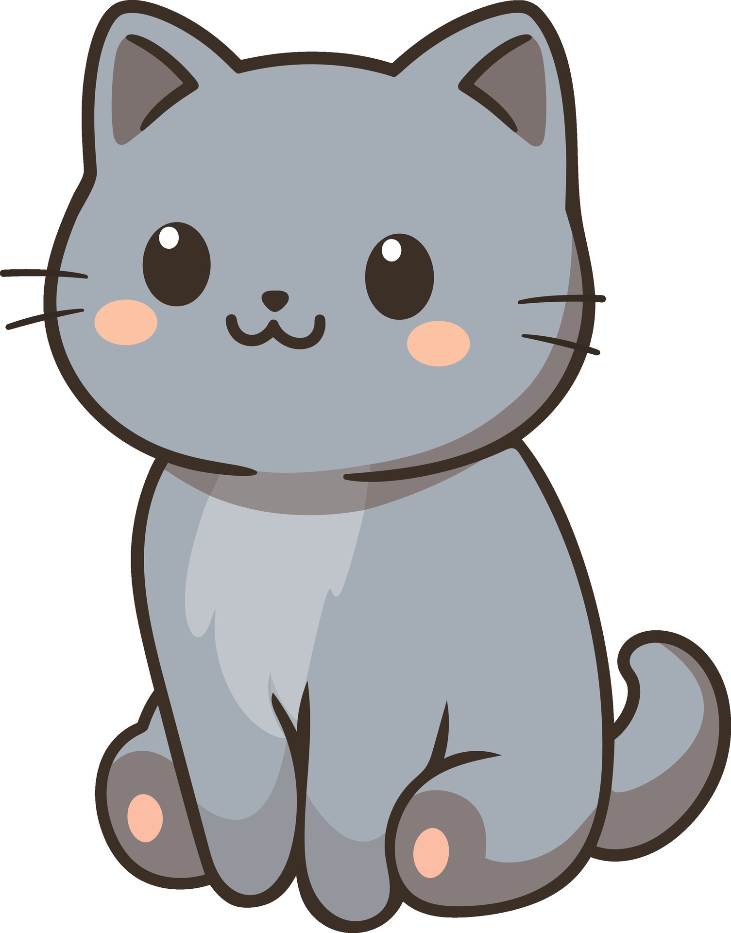 a cartoon gray cat sitting down 26838396 Vector Art at Vecteezy a cartoon gray cat sitting down 26838396 Vector Art at Vecteezy