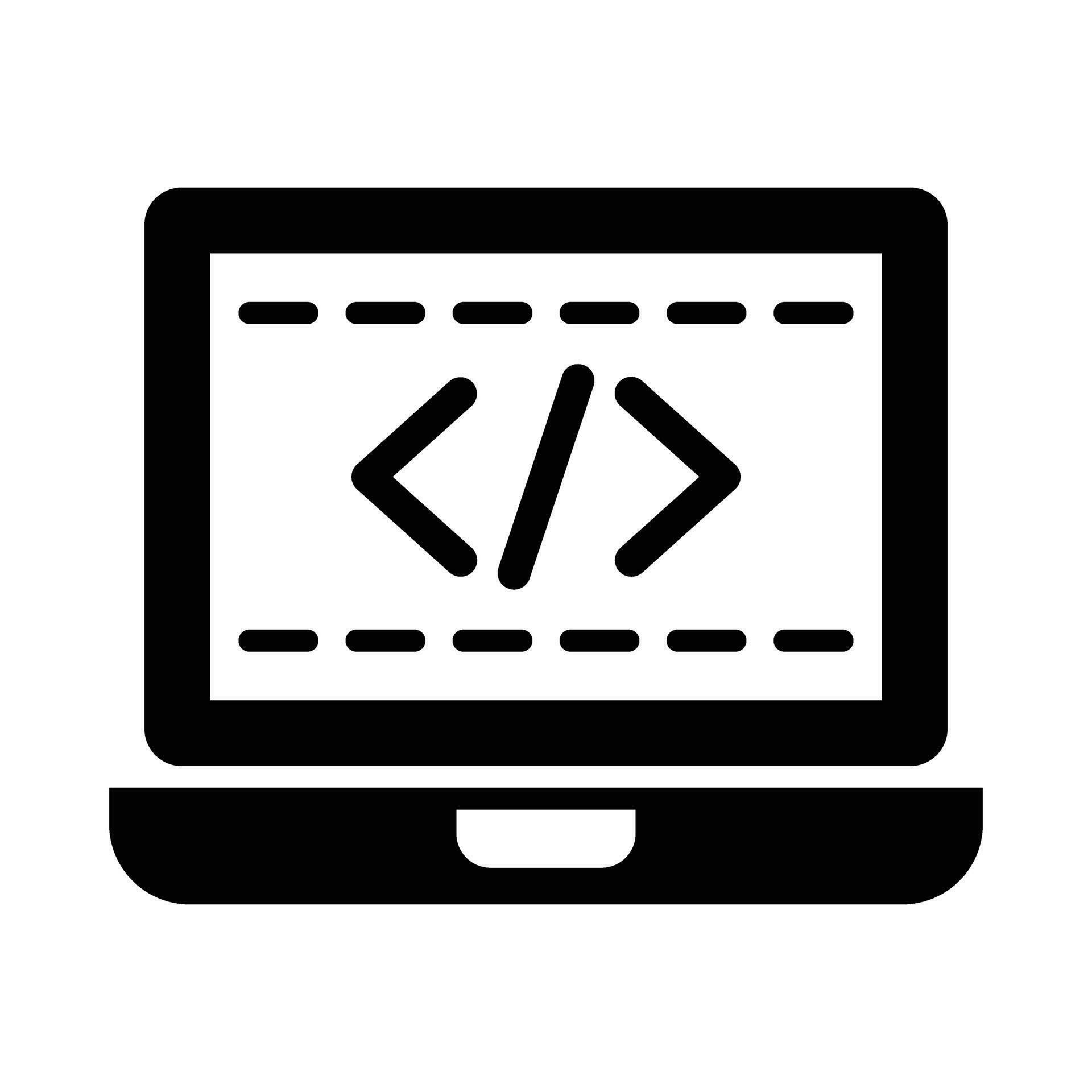 Coding Vector Glyph Icon For Personal And Commercial Use. 26838770 ...