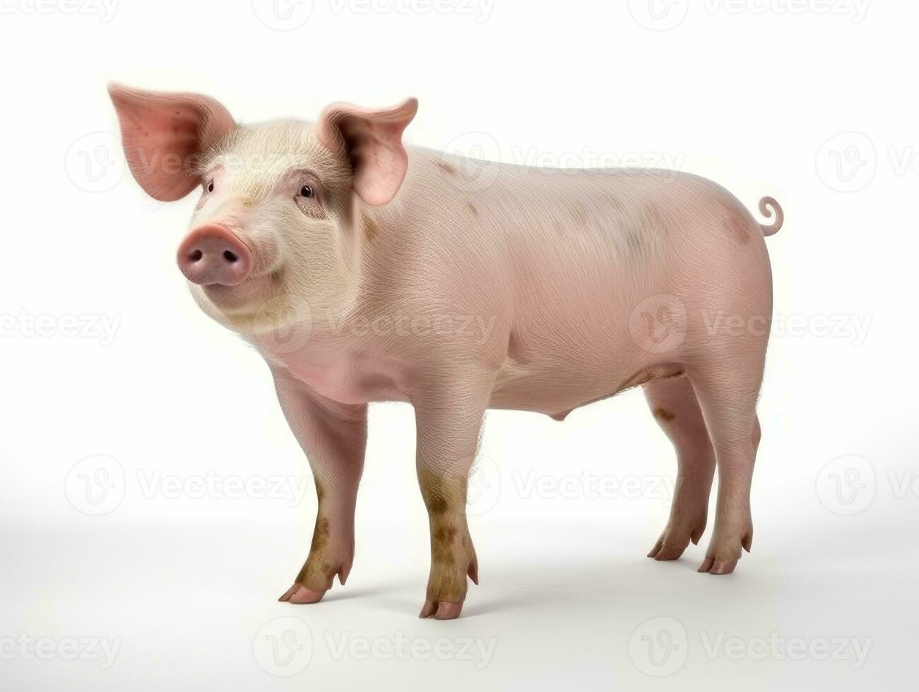 A pig isolated on a white background 26840722 Stock Photo at Vecteezy
