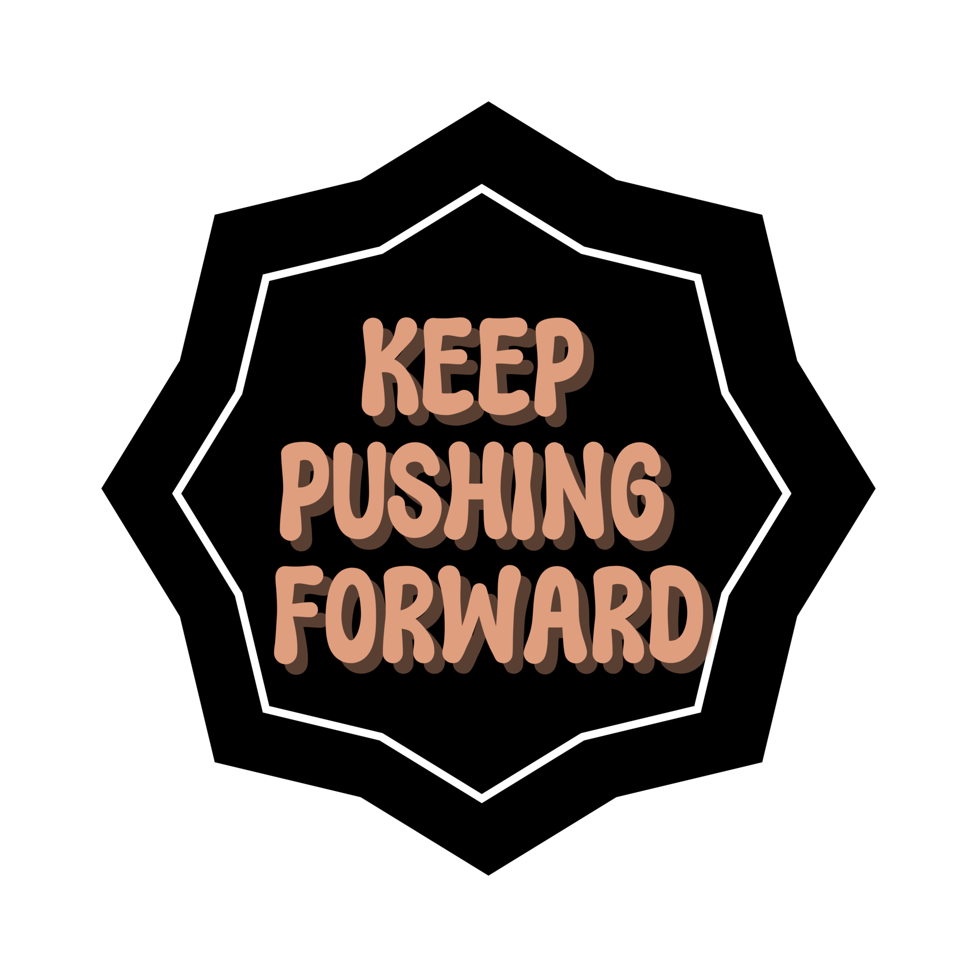 Keep Pushing Forward Text, calligraphy clipart, Typography, digital art, graphics on transparent ...