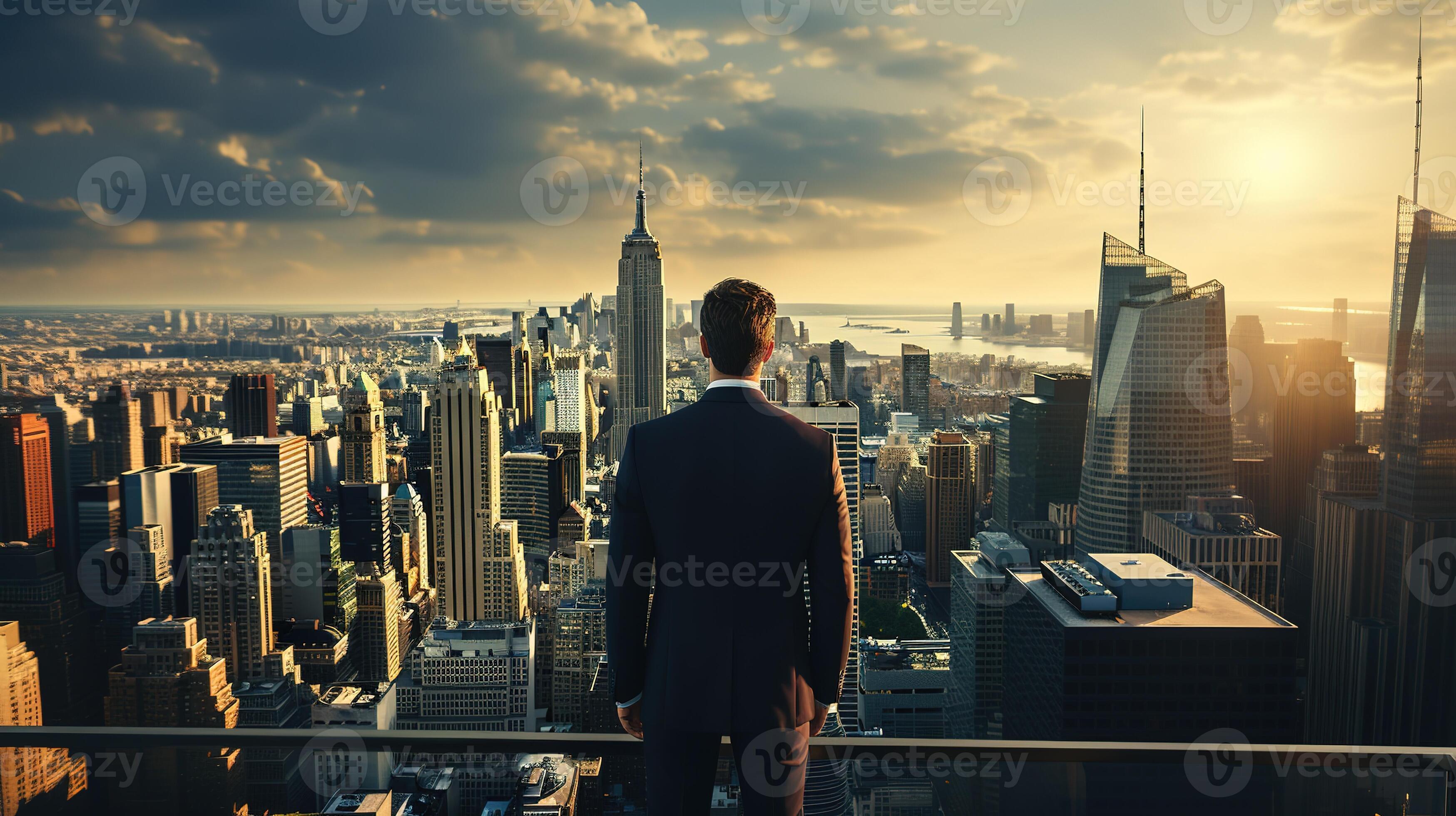 Ambitious Businessman Plans For Success Generative Ai 26846134 Stock