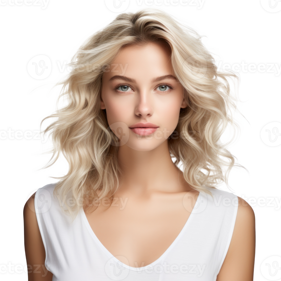 Beautiful Blondie Girl Portrait 26847584 Png