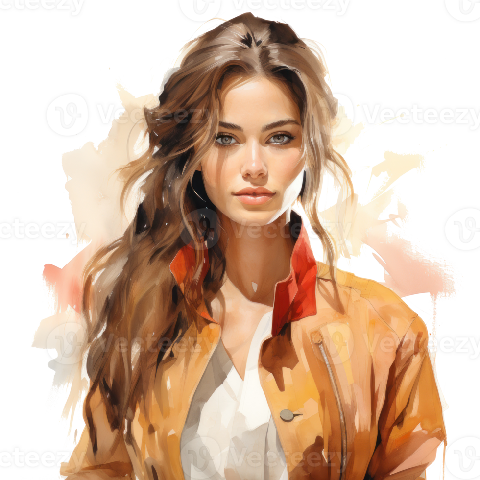 Fashion watercolor girl isolated 26847813 PNG