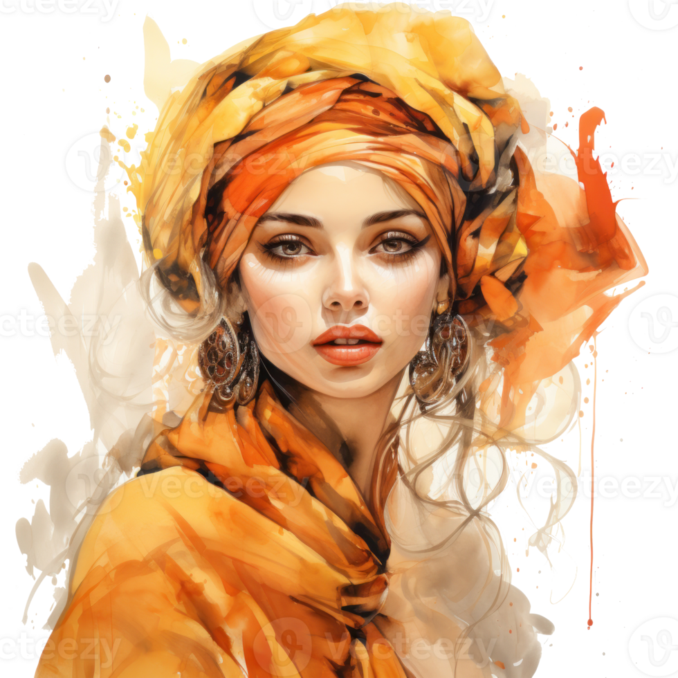 Fashion watercolor girl isolated 26847828 PNG