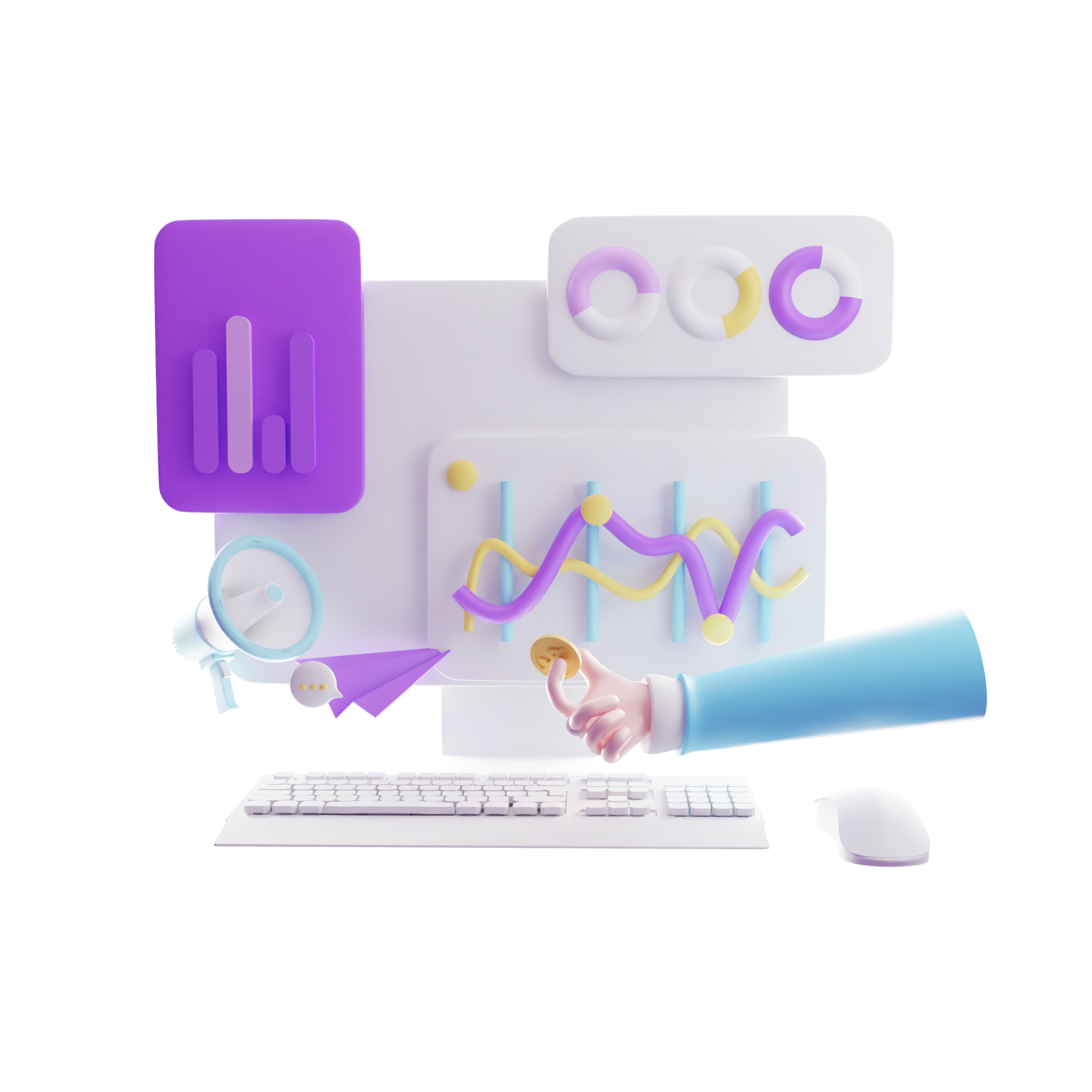 Data Analytics Dashboard And Business Finance Report Investment Or Website Seo Screen Pc