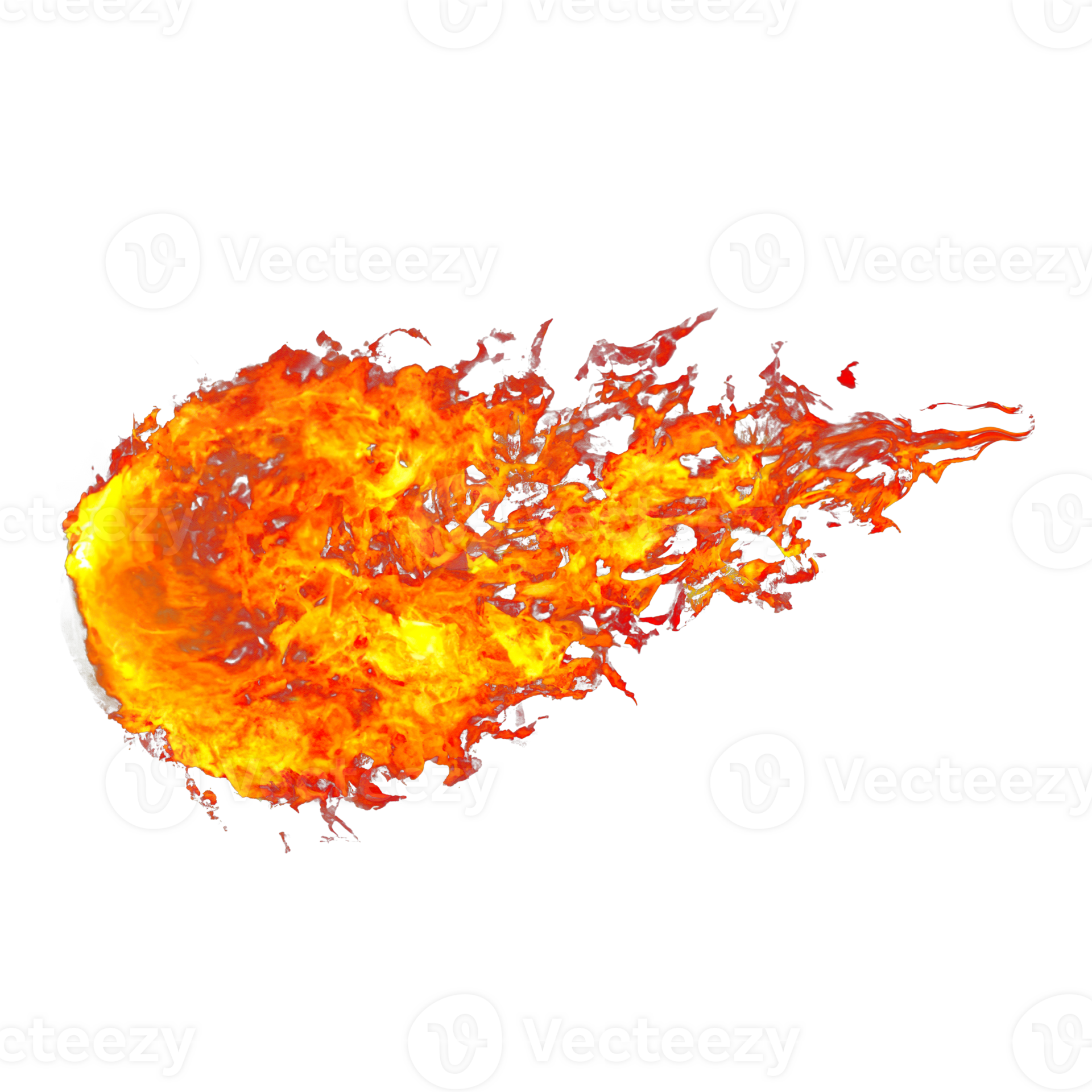 Meteorite or fireball. ball of fire. glowing magma sphere. large sphere of red energy. fantasy ...