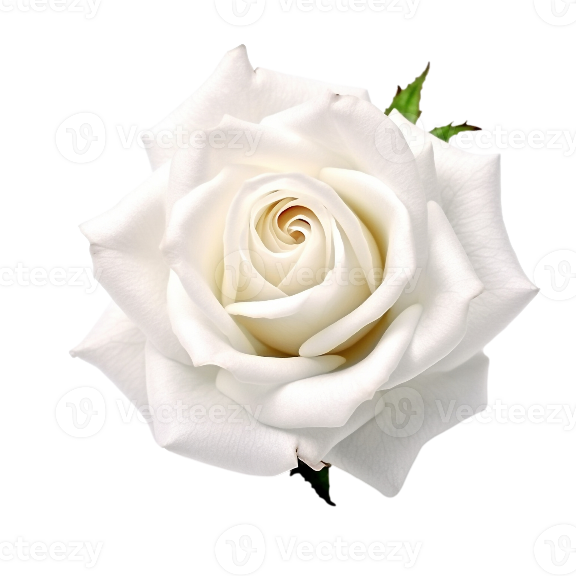 Beautiful white rose isolated on transparent background, created with generative AI 26853340 PNG