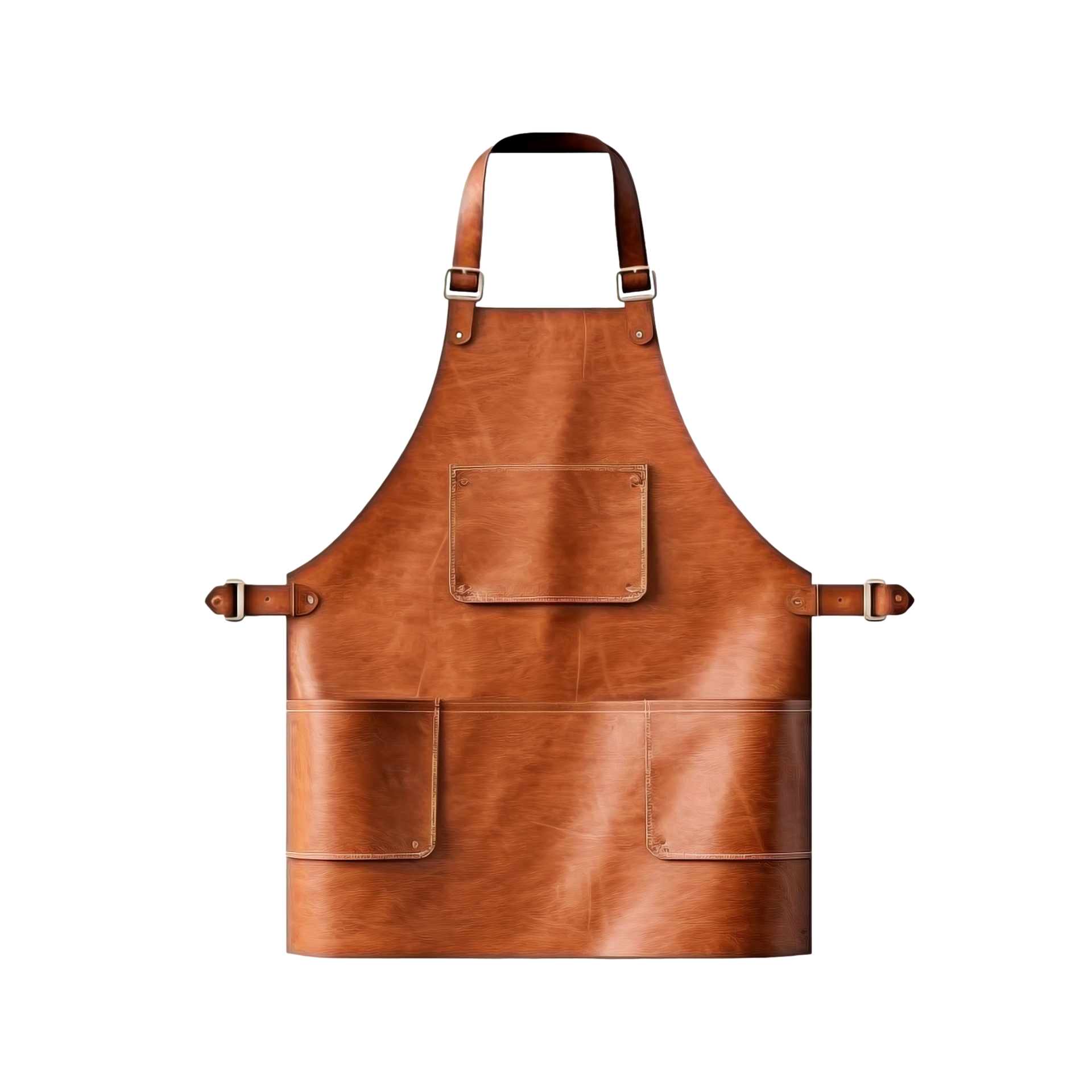 Brown leather apron isolated on transparent background, created with ...