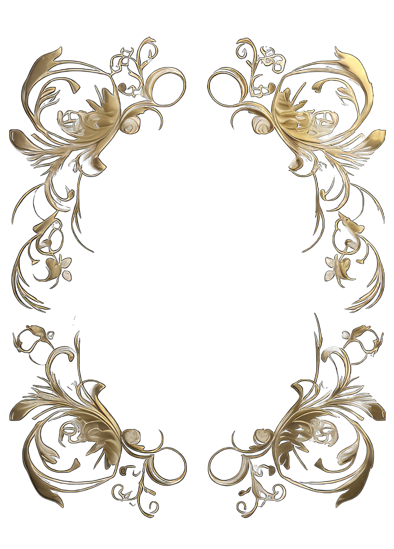 Decorative Vintage Frames And Borders Gold Photo Frame With Corner