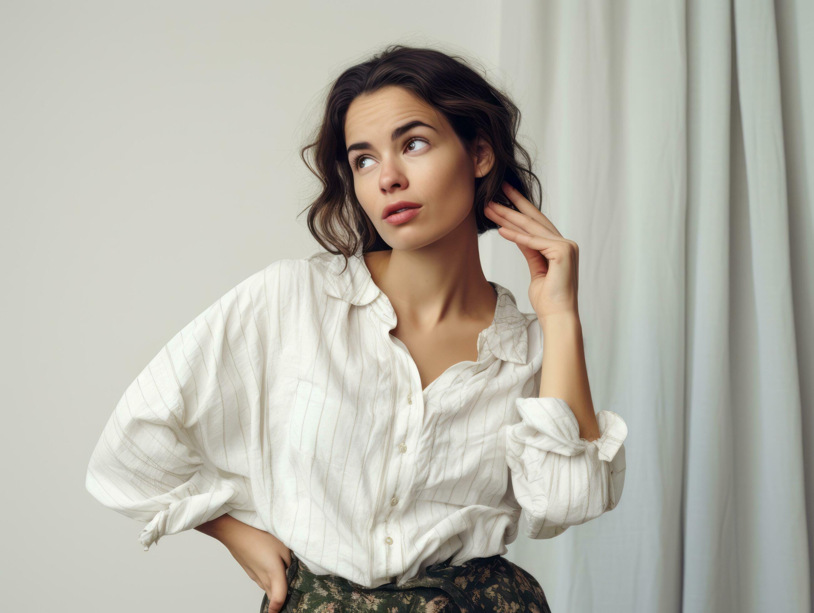 emotional dynamic pose 30 year old woman AI Generative 26893381 Stock Photo at Vecteezy