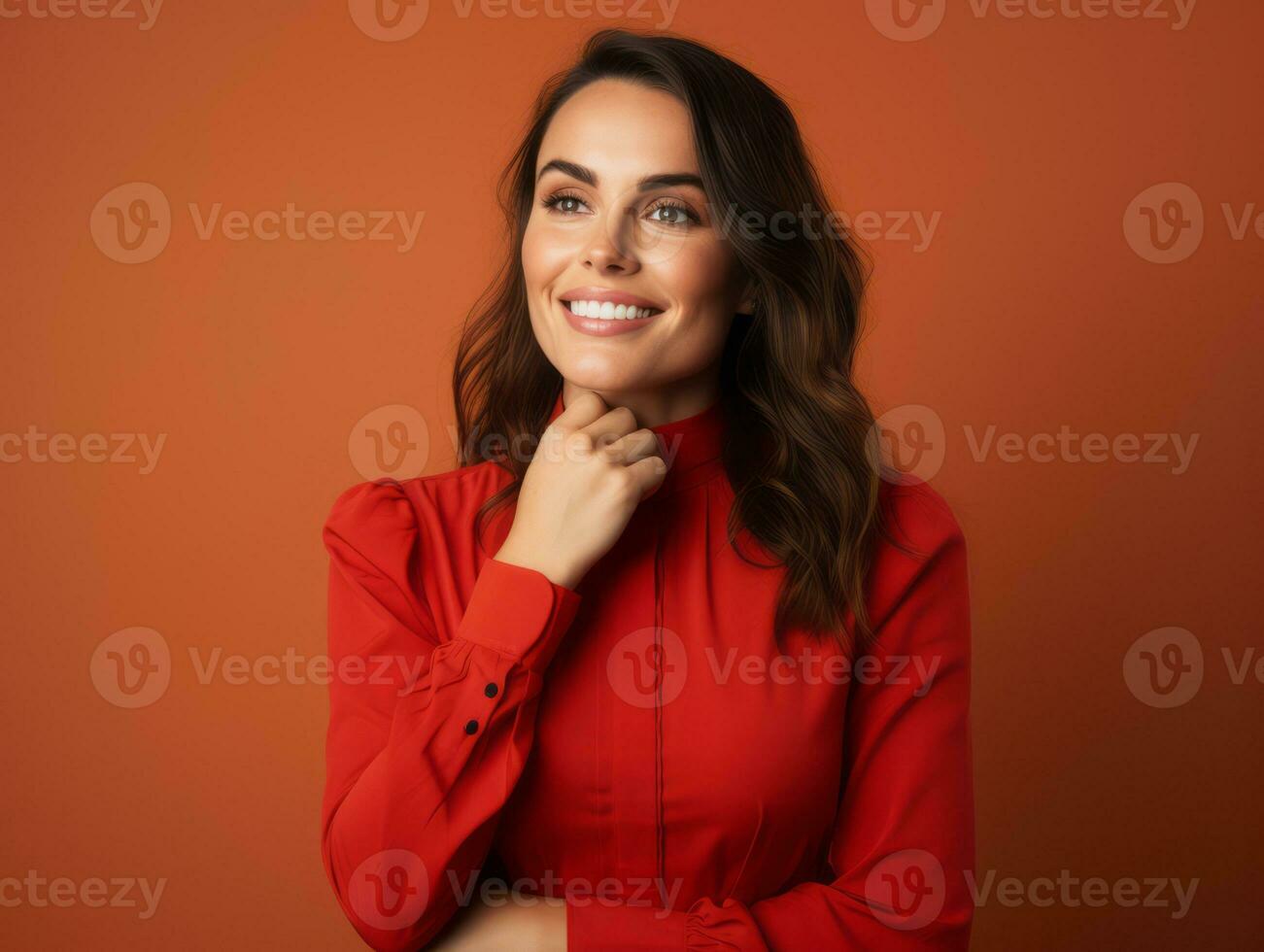 Emotional Dynamic Pose 30 Year Old Woman Ai Generative 26893797 Stock
