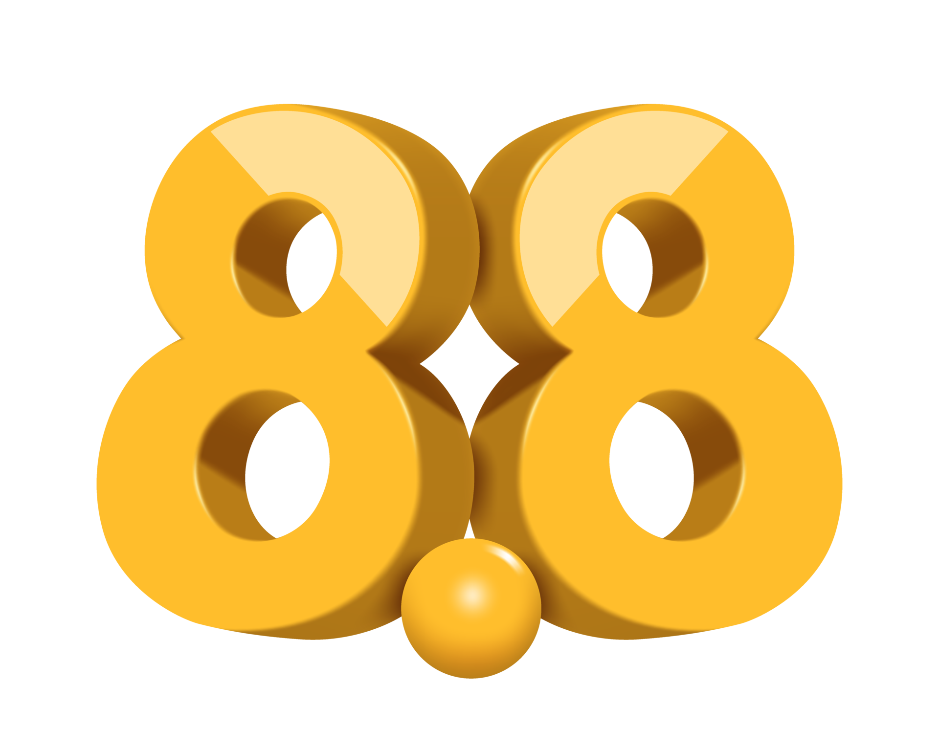 8.8 yellow text 3d on transparent background for mega sale promotion design 26900613 PNG