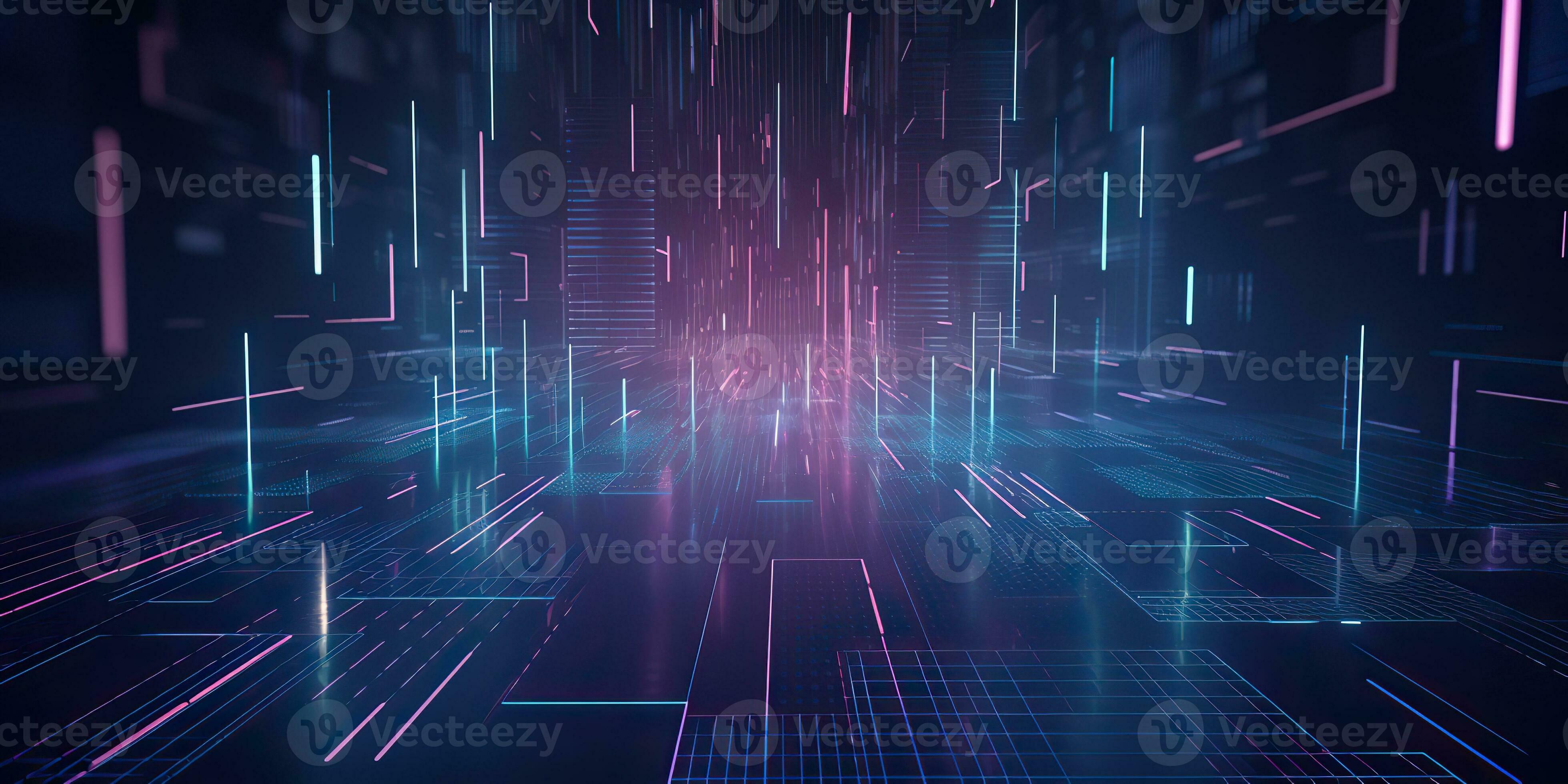 AI Generated. AI Generative. Bluew data network science pragramming ...