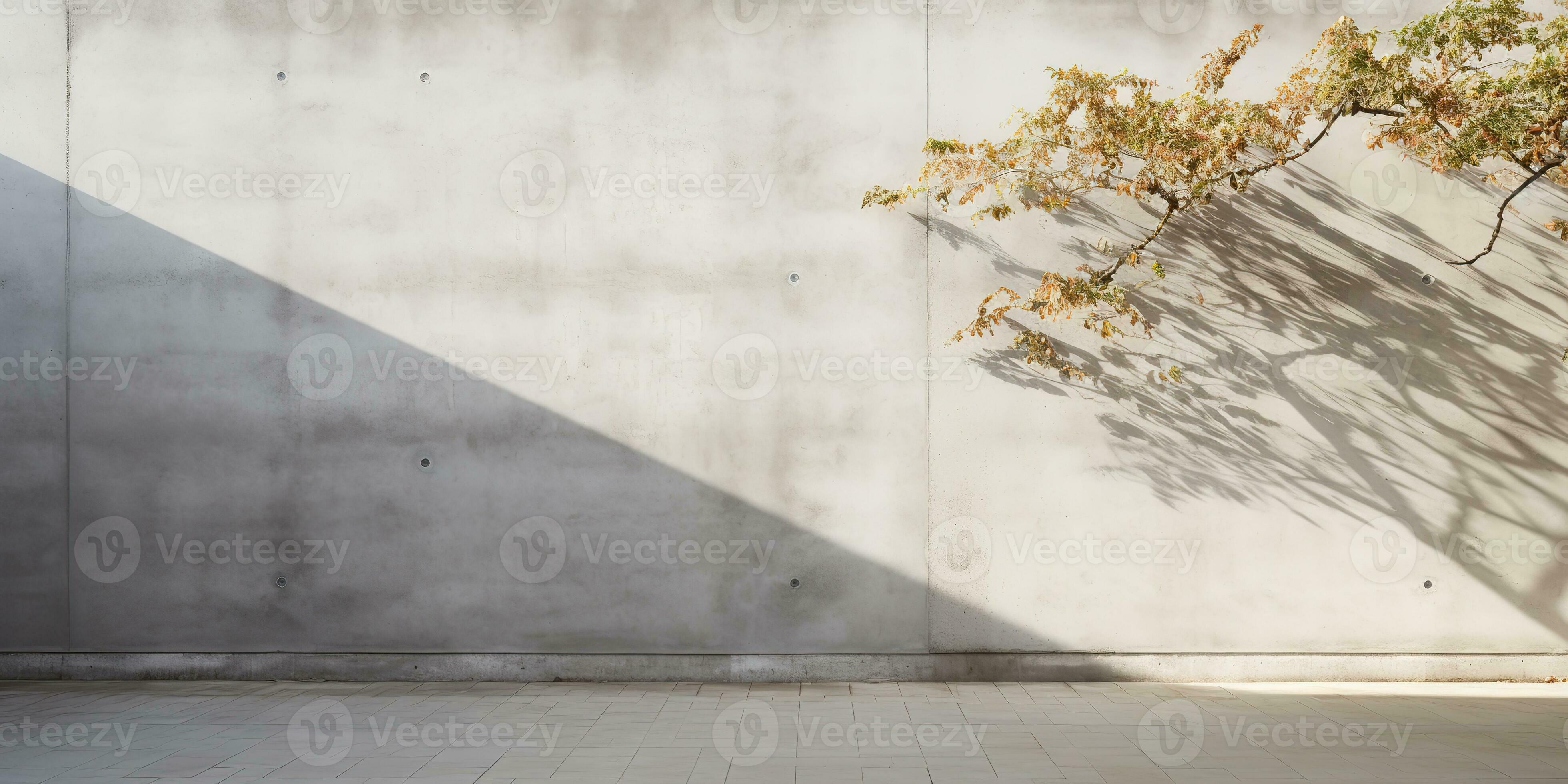 AI Generated. AI Generative. Concrete stone rock wall with tree. Simple ...