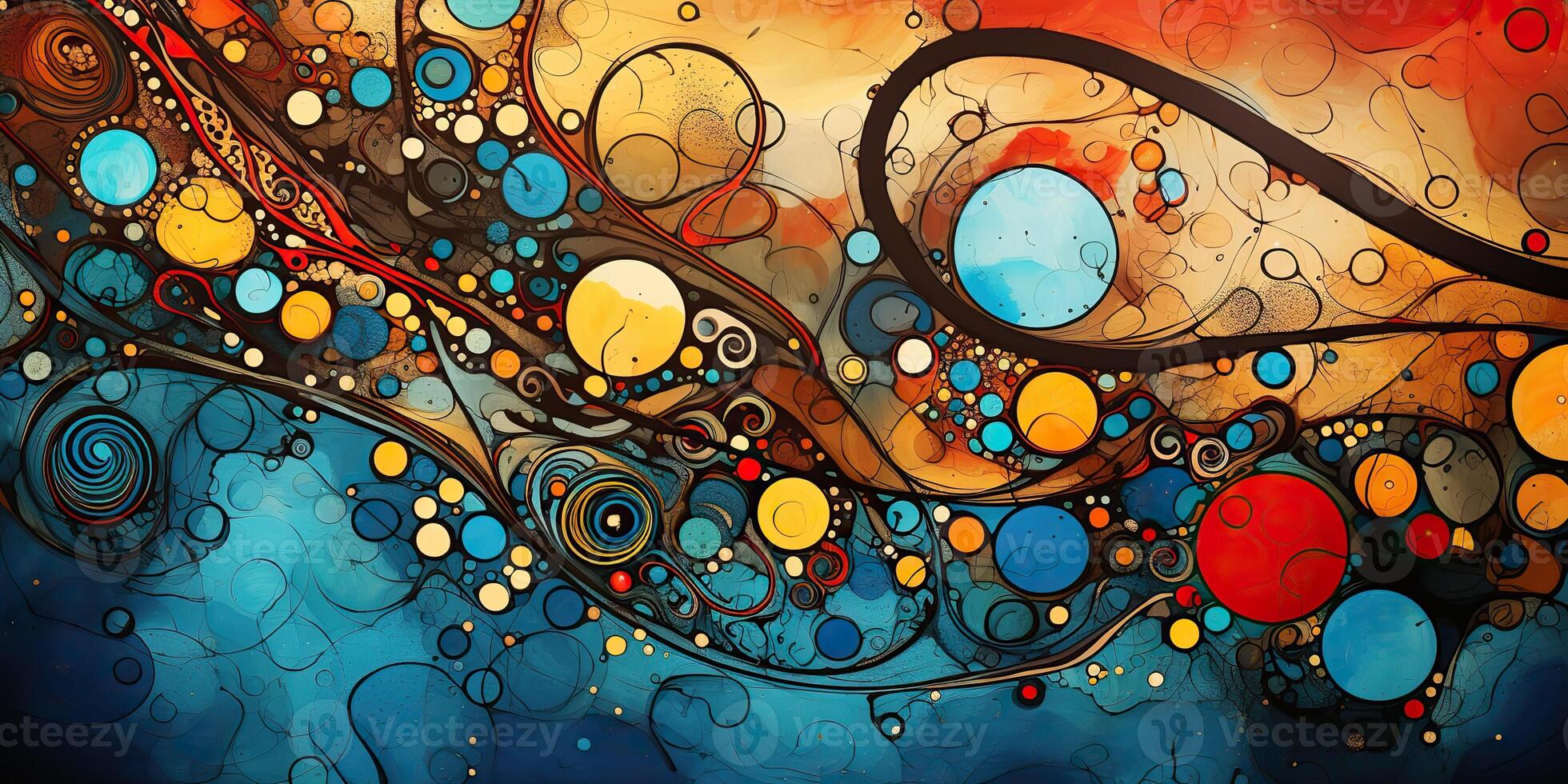 Ai Generated Ai Generative Abstract Geometric Pattern Art Background Many Colors And Shapes