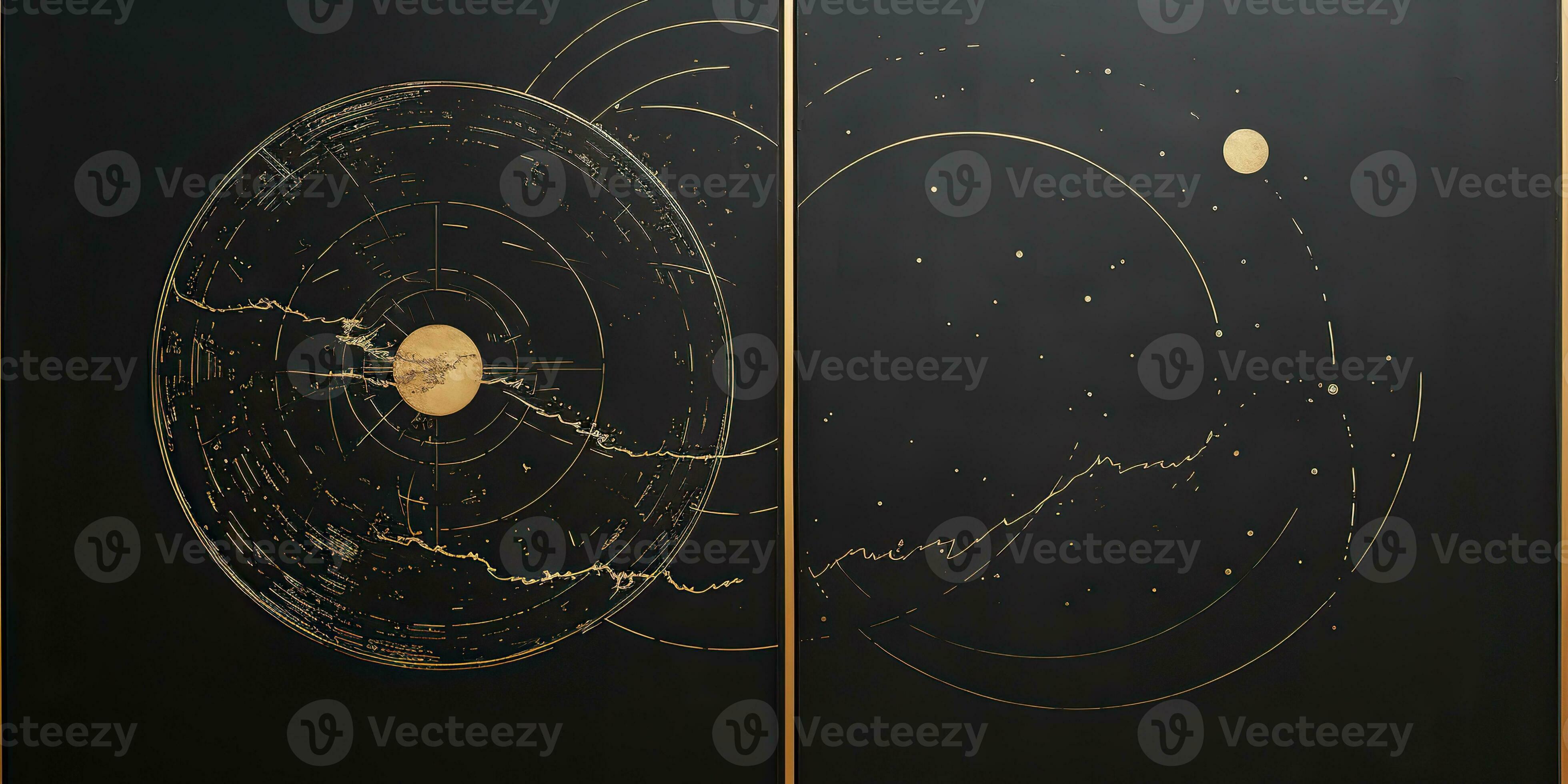 AI Generated. AI Generative. Minimal solar system planets poster ...