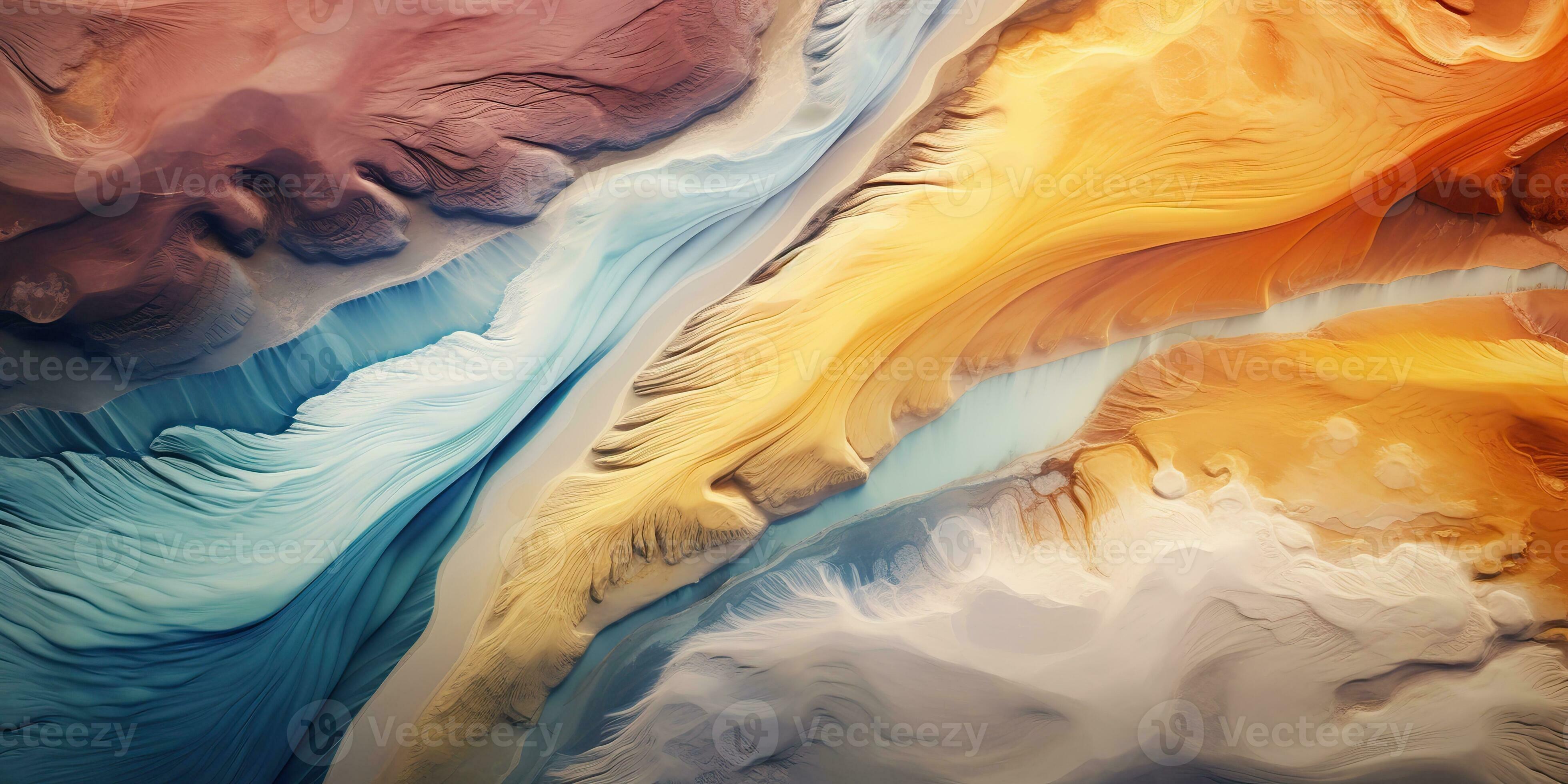 AI Generated. AI Generative. Aerial air drone view abstract geometric ...