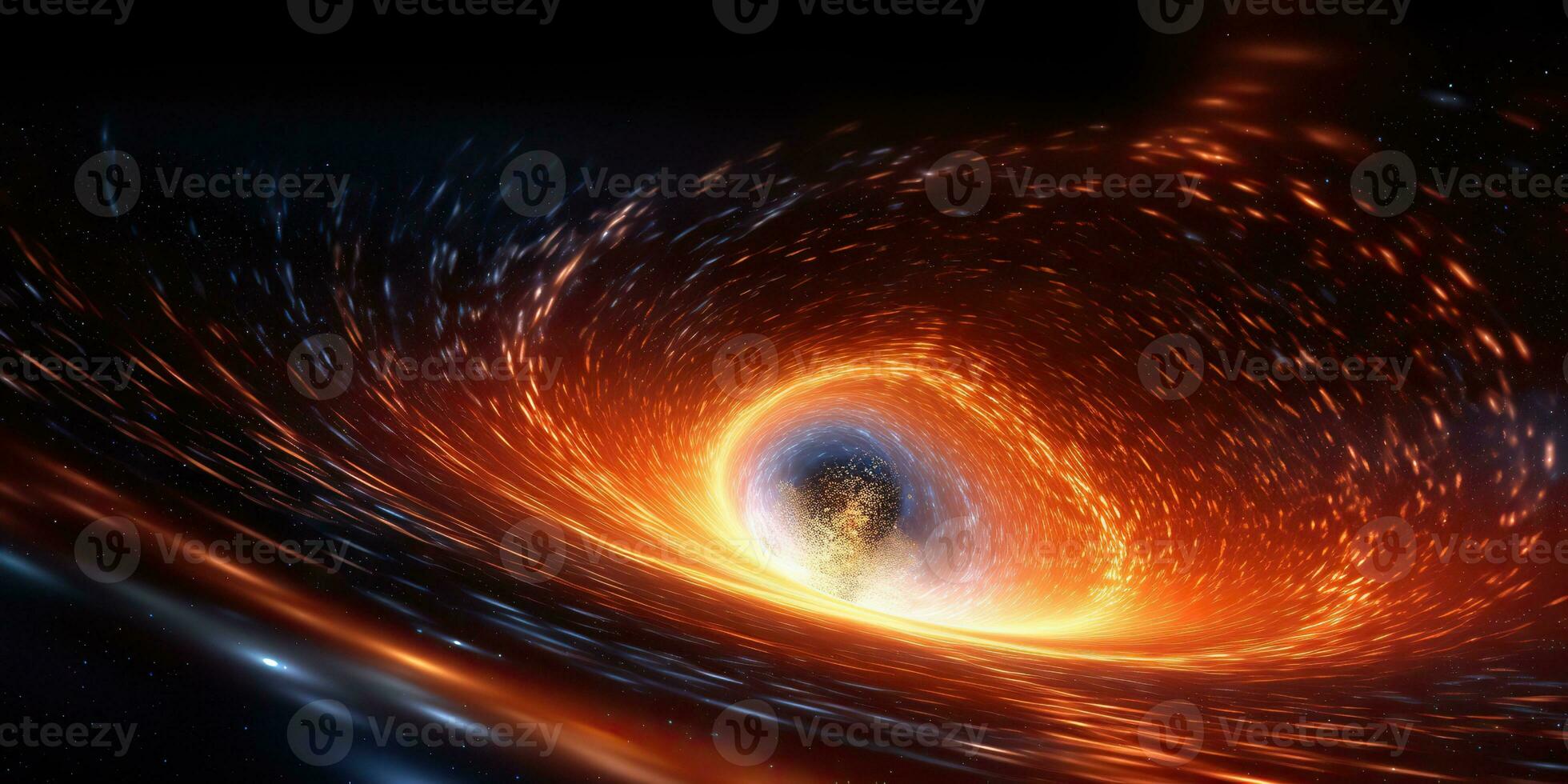 AI Generated. AI Generative. Space galaxy universe wormhole. Black time tunnel teleport outer ...