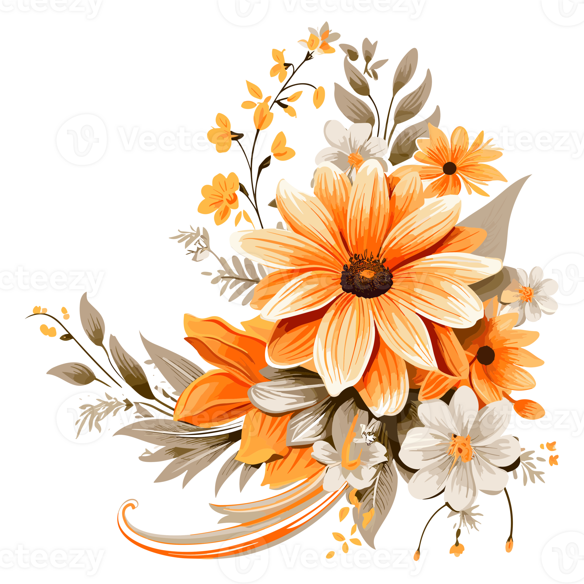 Beautiful Flower Design - Generative Ai 26912297 PNG