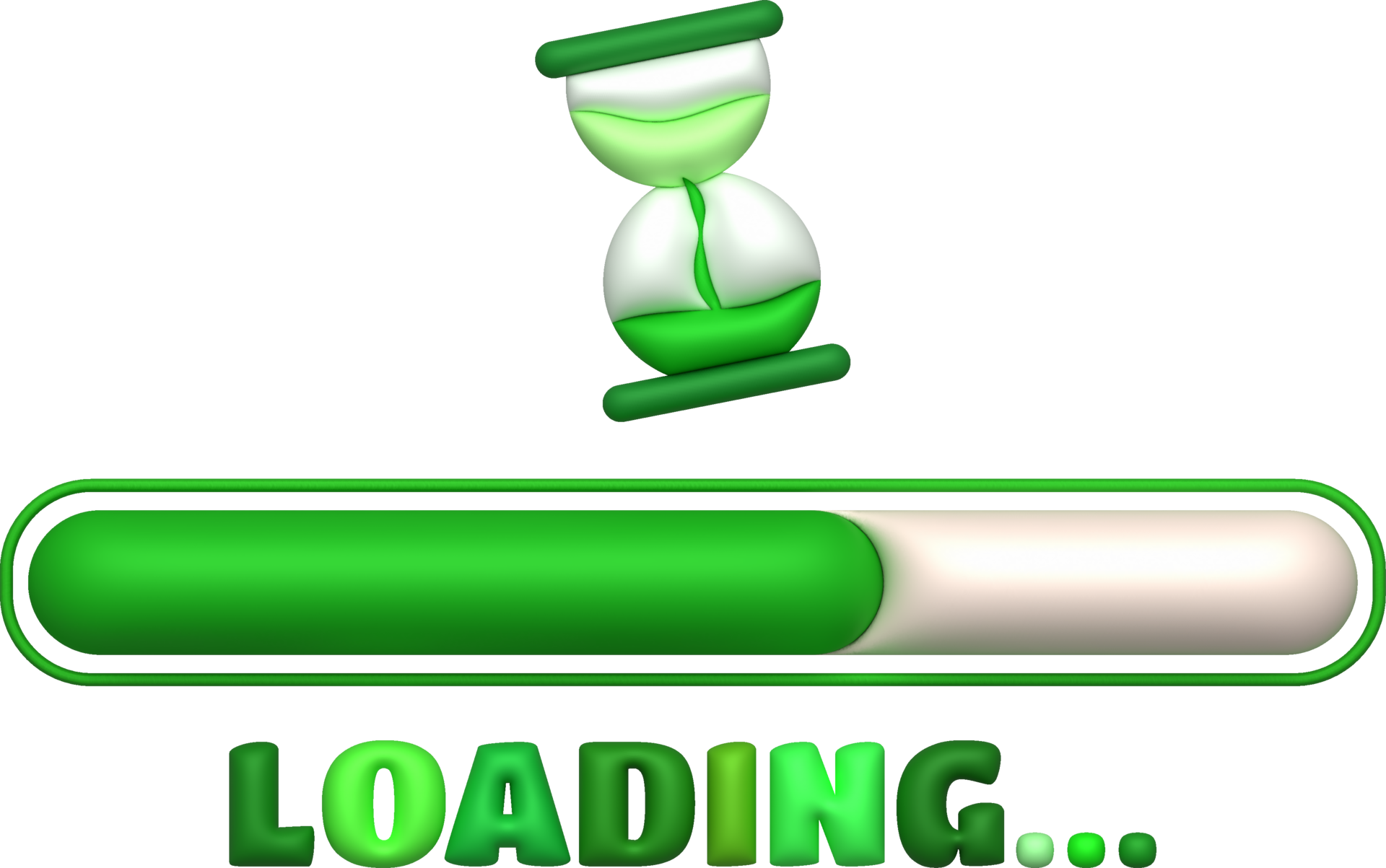 Loading Bar And Hourglass Progress Visualization Loading Status Collection Web Design Elements