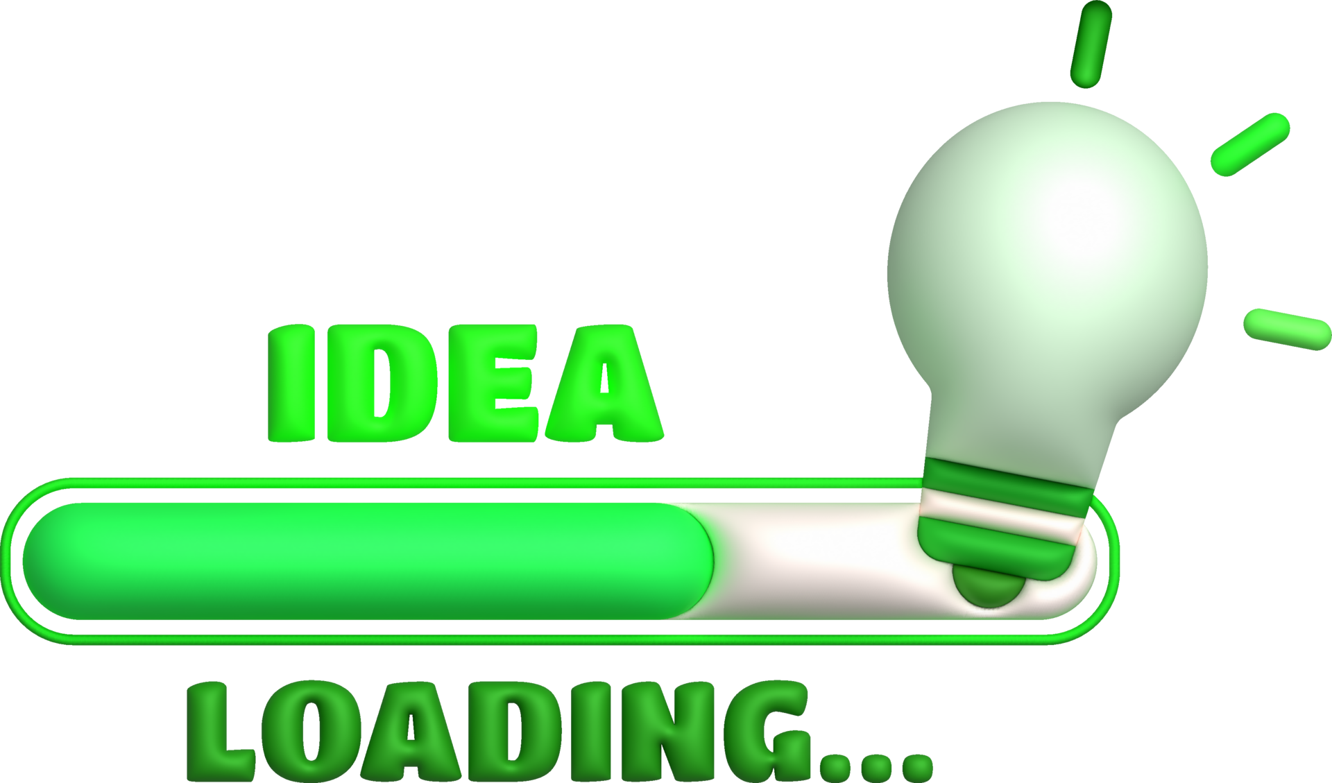 Loading Bar And Progress Visualization Of Light Bulb Symbol Concept Loading Status Collection