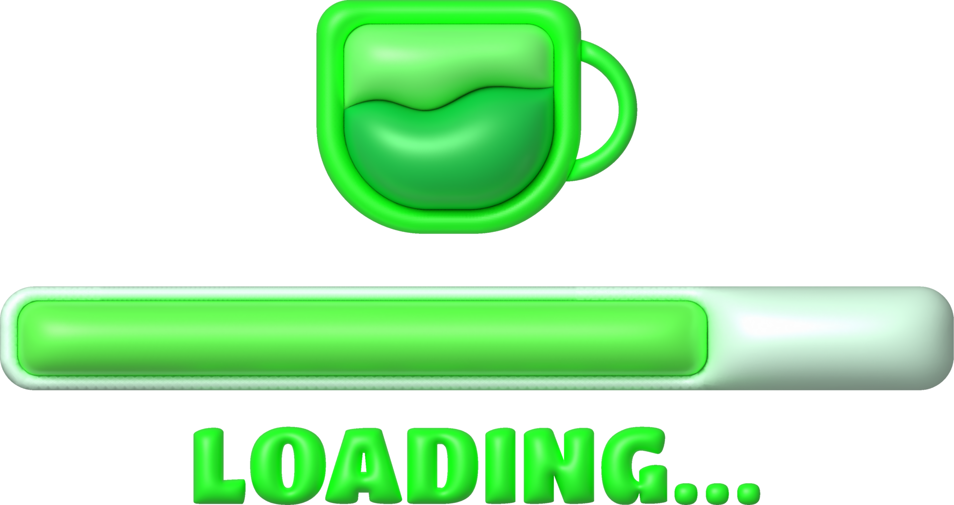 Loading Bar And Progress Visualization In The Form Of Coffee Mugs Loading Status Collection Web
