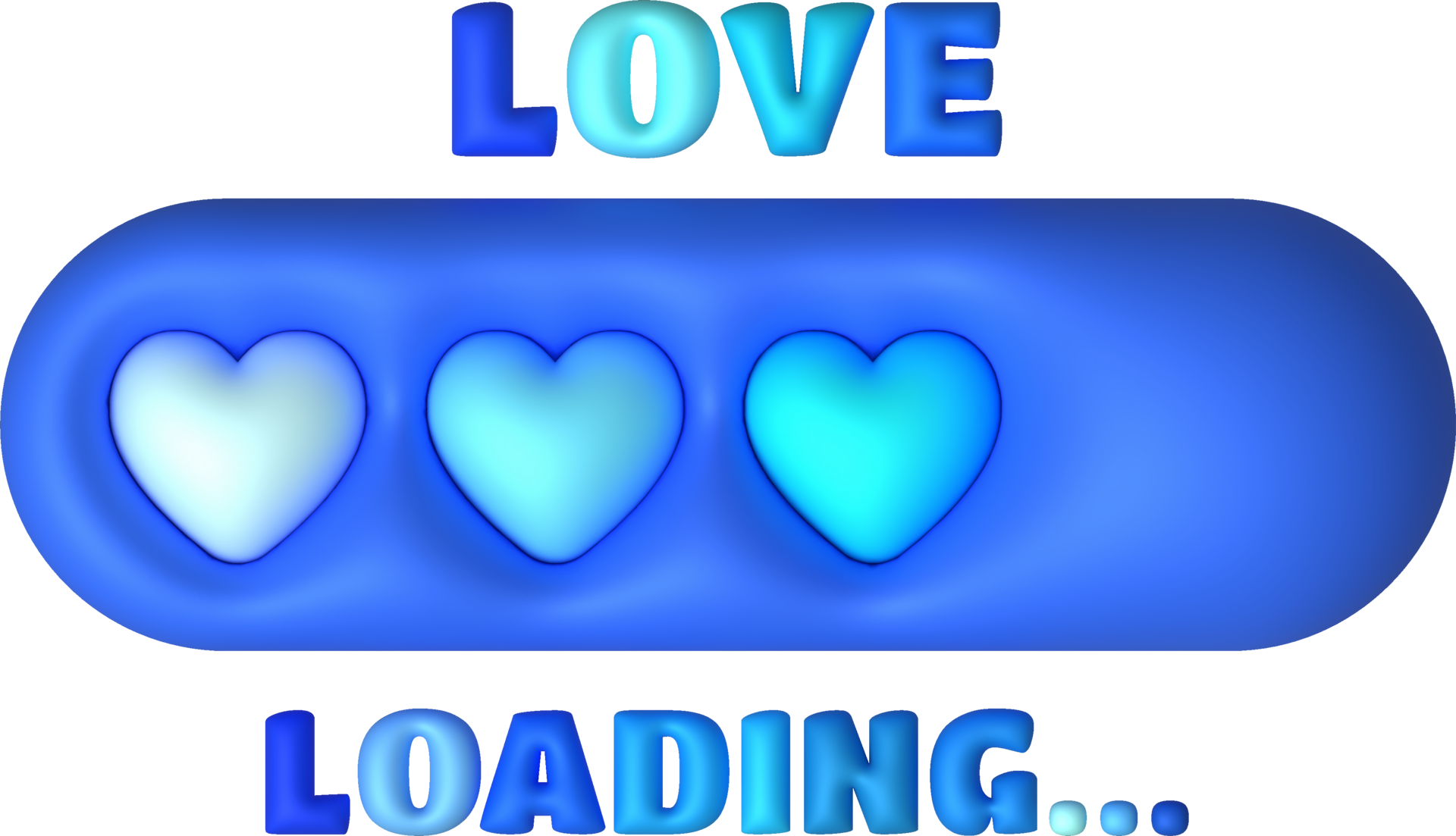 Loading Bar And Heart Shaped Progress Visualization Loading Status Collection Web Design