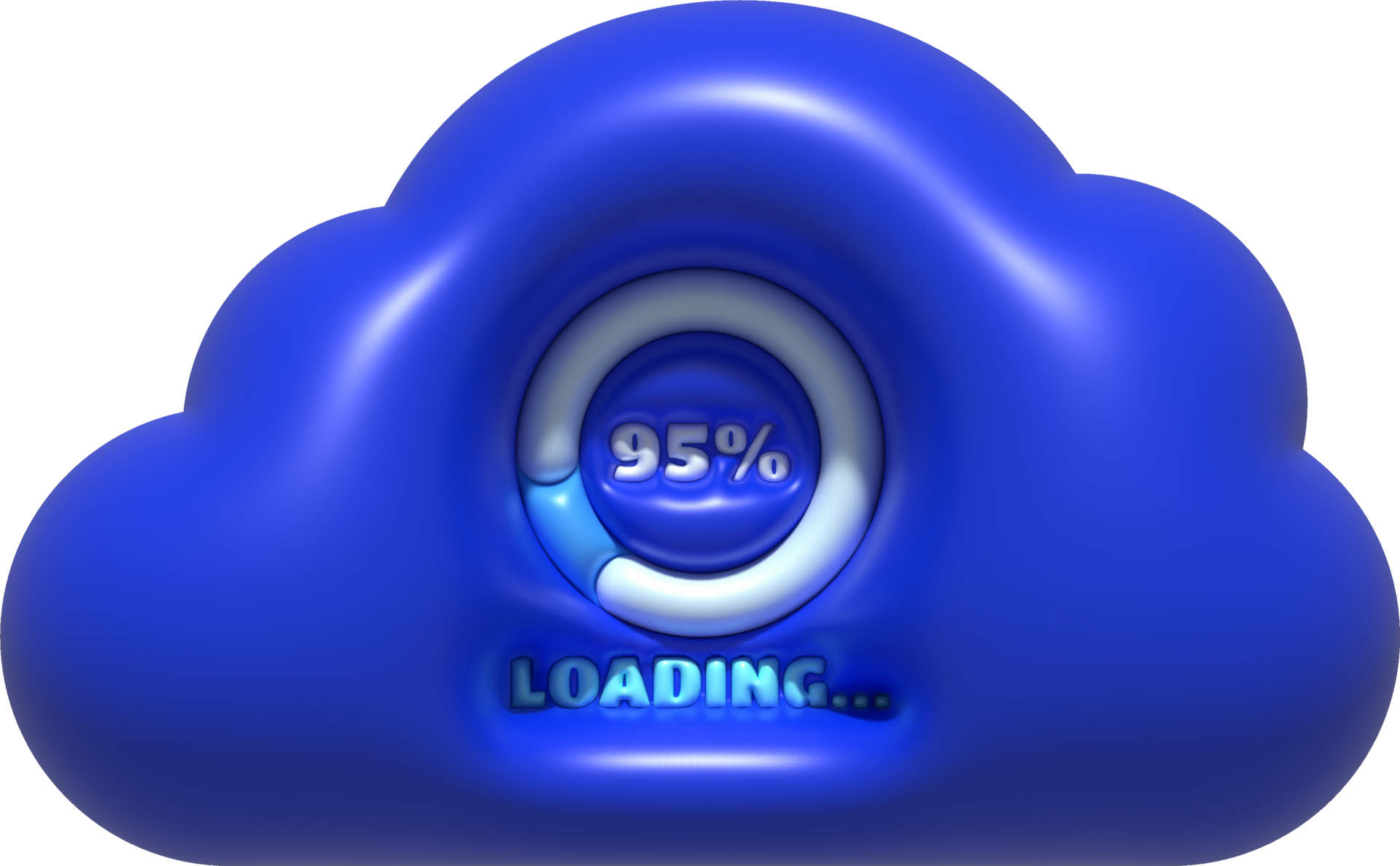 Loading Bar And Cloud Progress Visualization Loading Status Collection