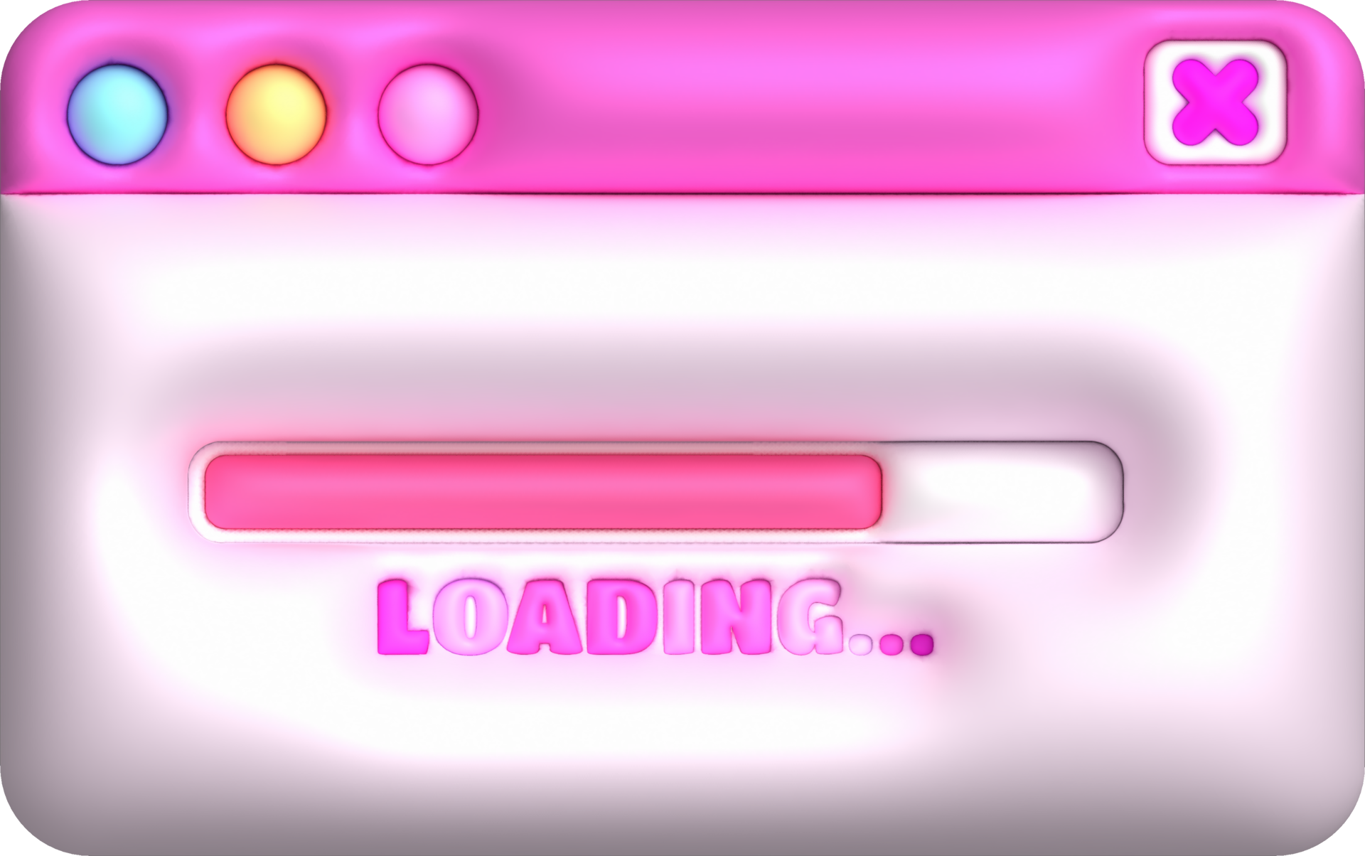 Loading Bar And Pop Up Progress Visualization Loading Status Collection Web Design Elements 3d
