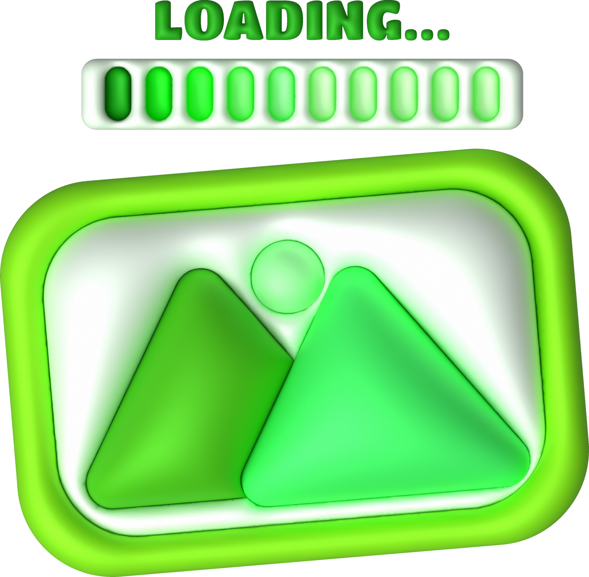 Loading Bar And Progress Visualization Of Photos Loading Status