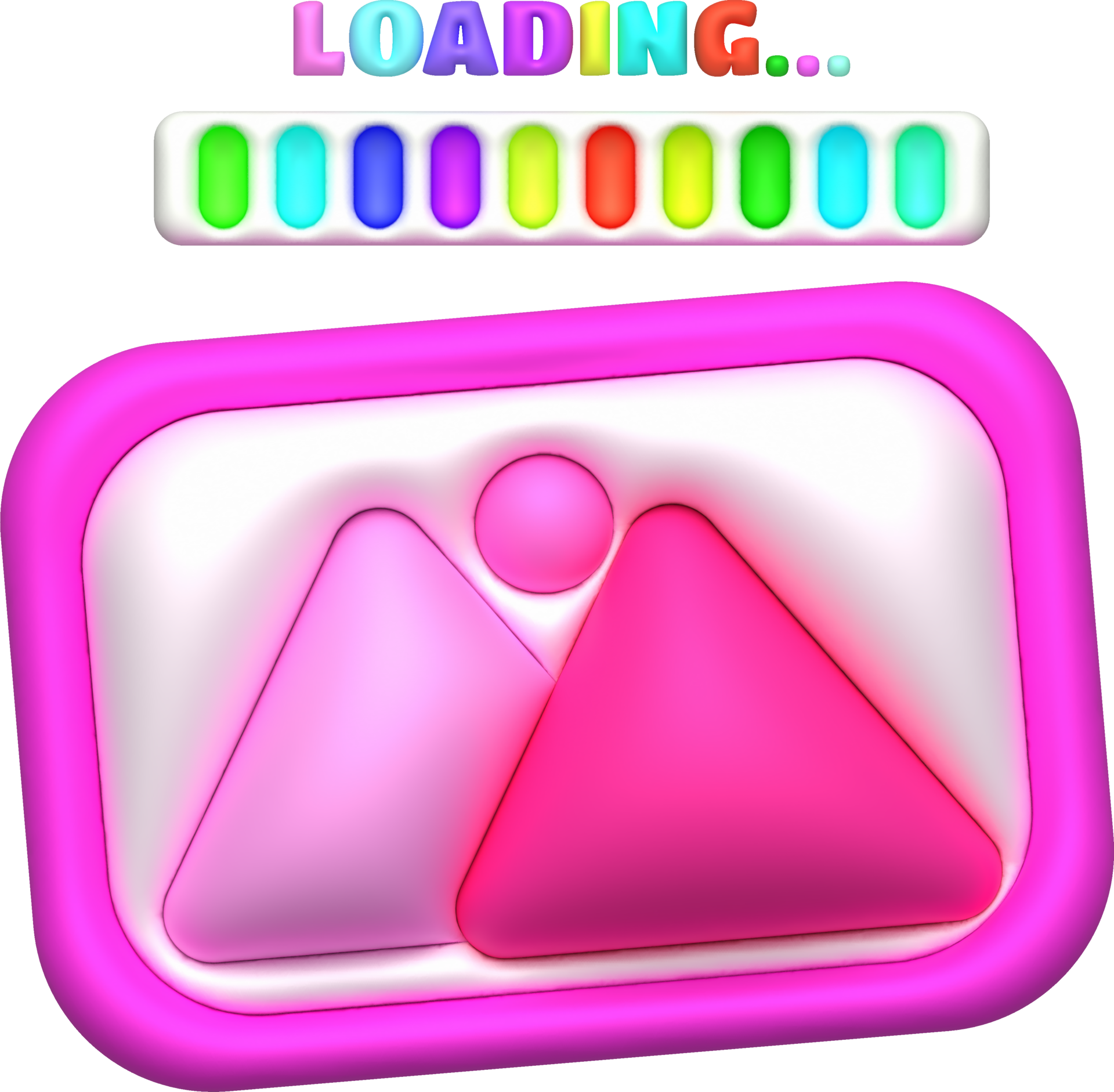 Loading Bar And Progress Visualization Of Photos Loading Status Collection Web Design Elements