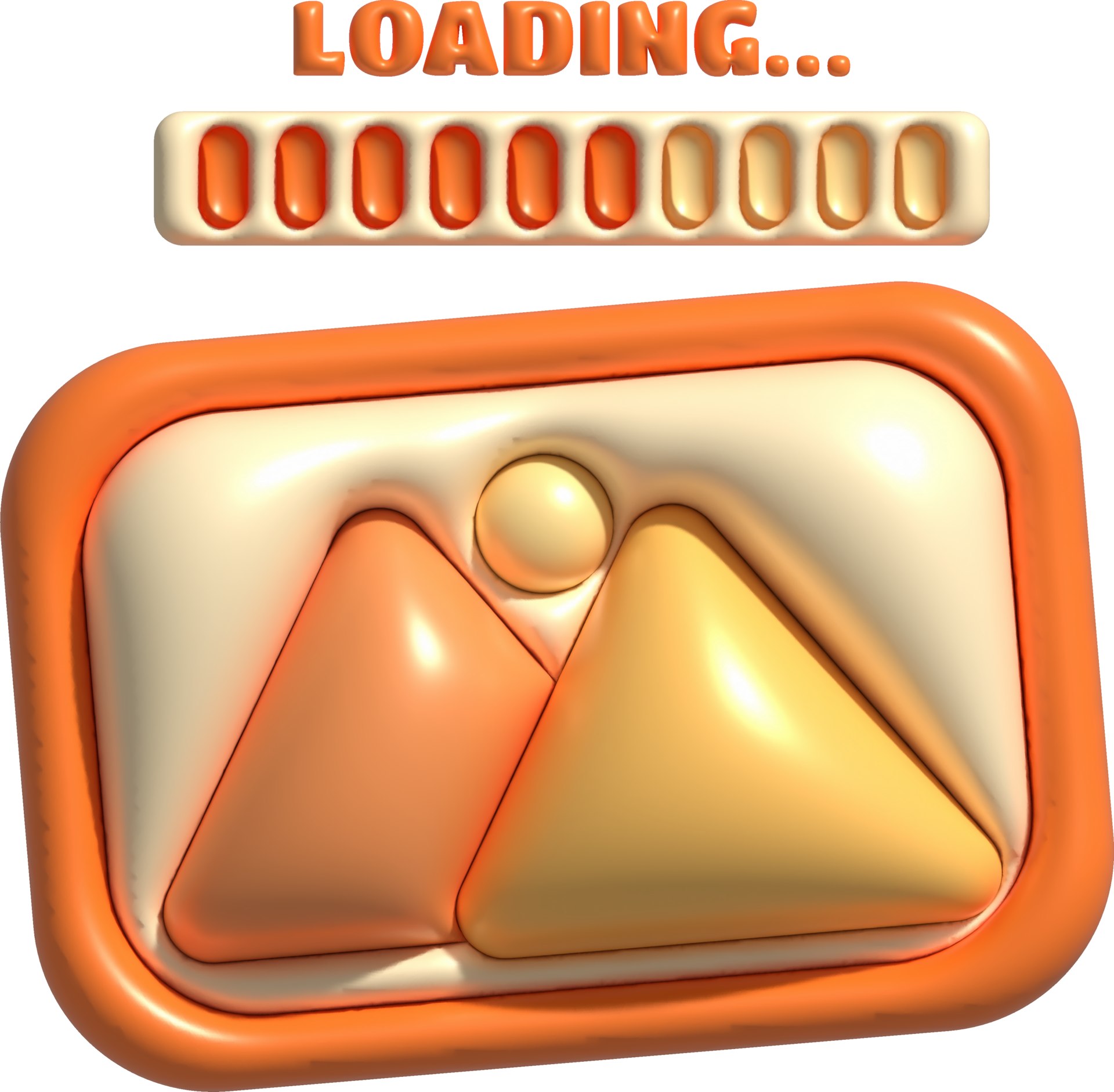 Loading Bar And Progress Visualization Of Photos Loading Status Collection Web Design Elements